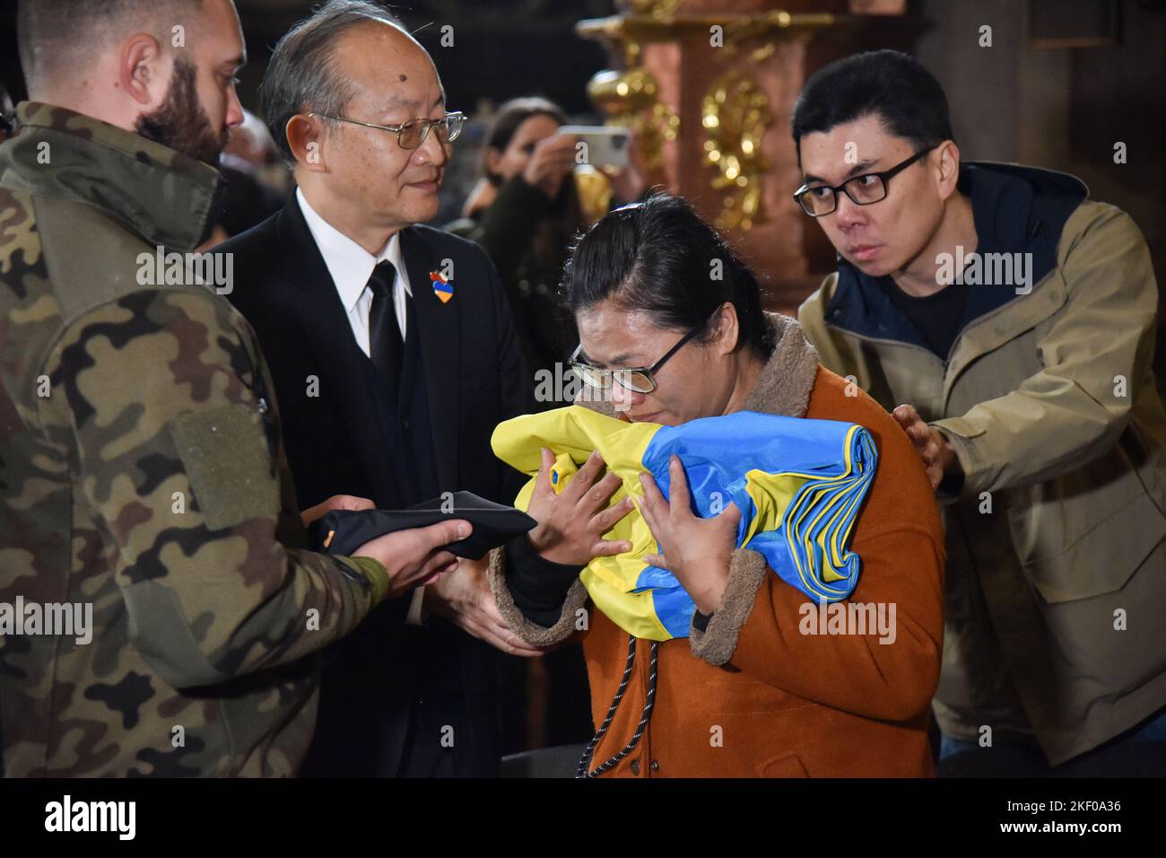 Mother of Tseng Sheng-Guang, who was killed by the Russian occupation ...