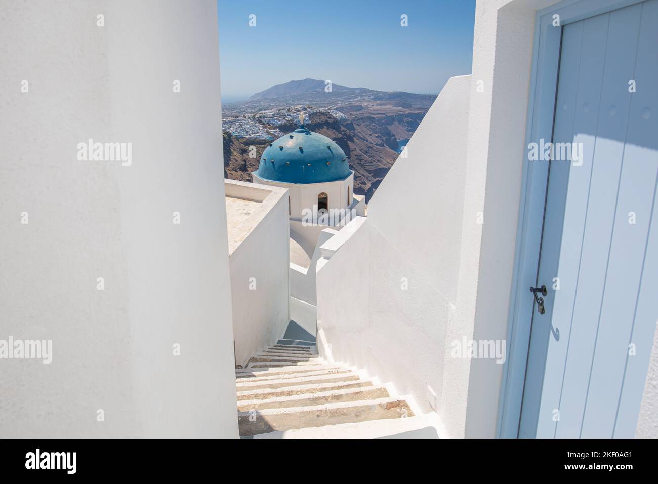 Luxury summer relaxation background. Summer vacation at Santorini ...