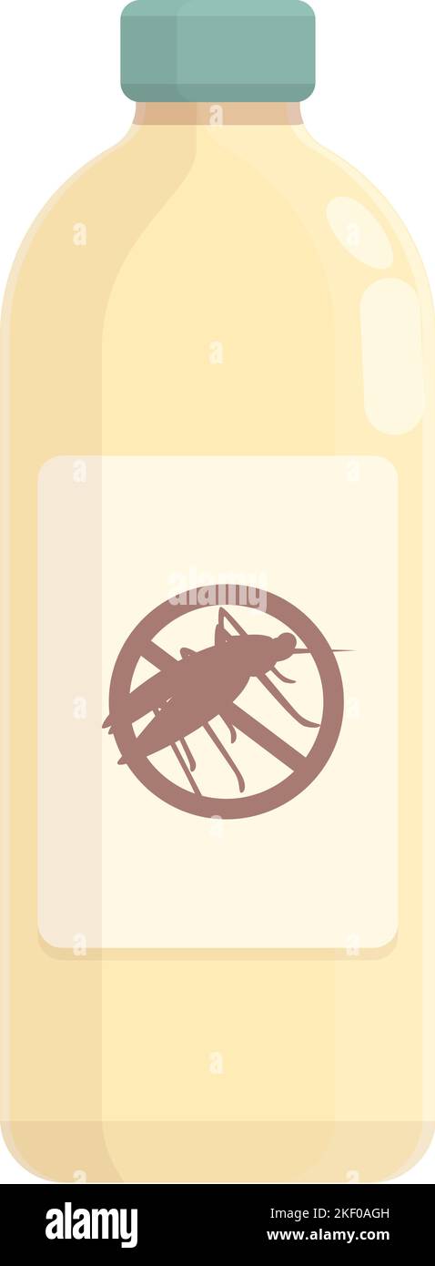 Anti insect bottle icon cartoon vector. Mosquito protection. Spray ...