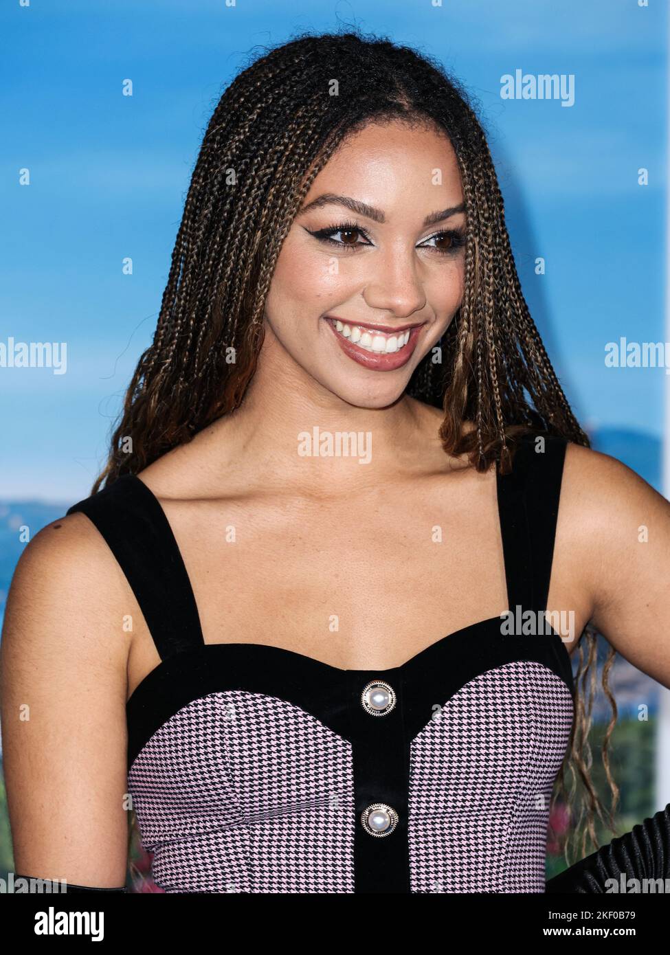 LOS ANGELES, CALIFORNIA, USA - NOVEMBER 14: Corinne Foxx arrives at the US Premiere Of Netflix's ...