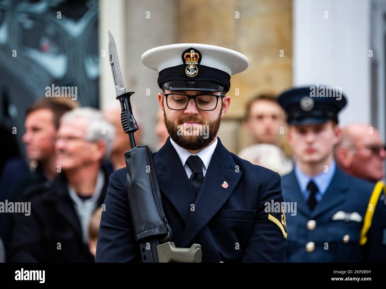 People attended a Wreath laying ceremony at the War Memorial in Truro ...
