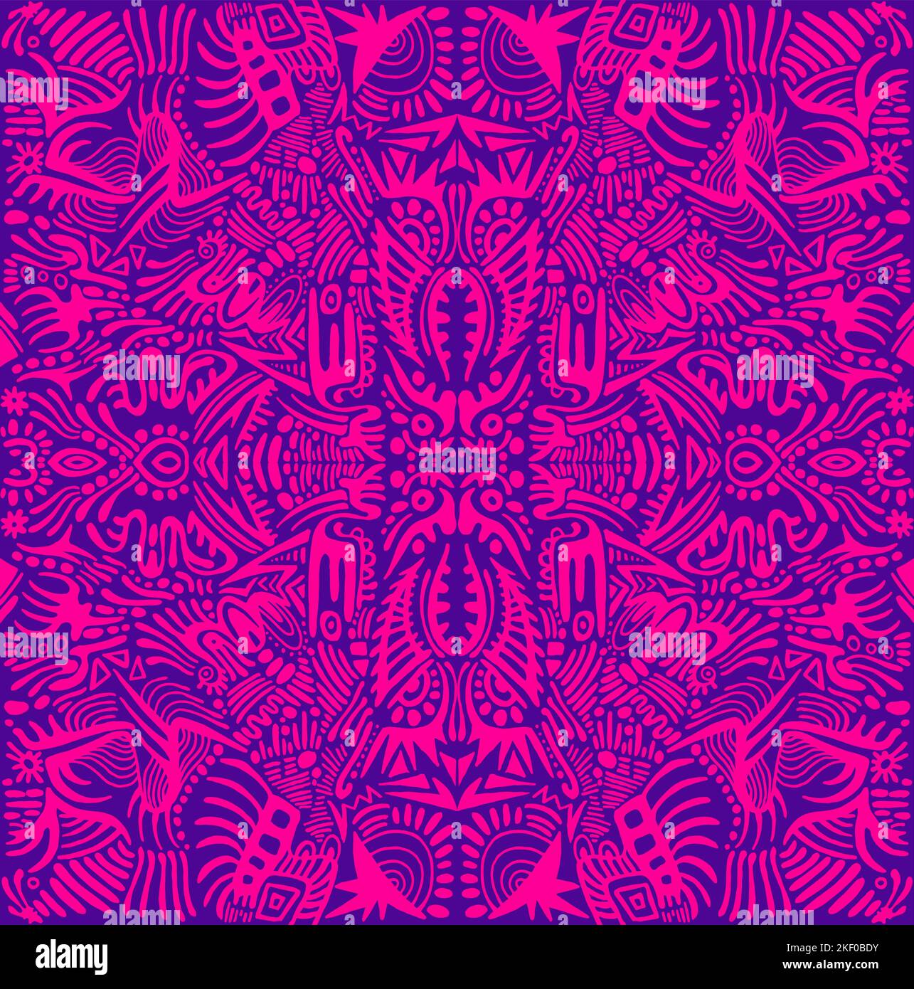 Violet pink colorful abstract psychedelic mandala. Ethnic decorative ...