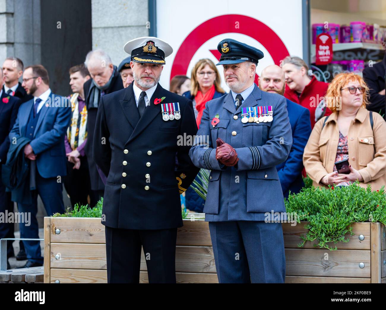 People attended a Wreath laying ceremony at the War Memorial in Truro ...