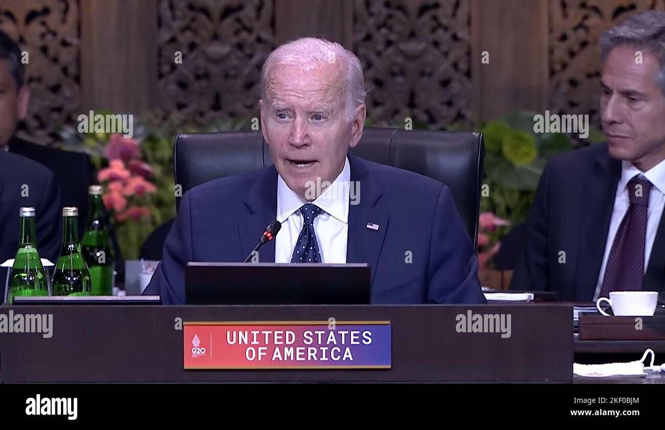 U.S. President Joe Biden speaks as he participates in the Partnership ...