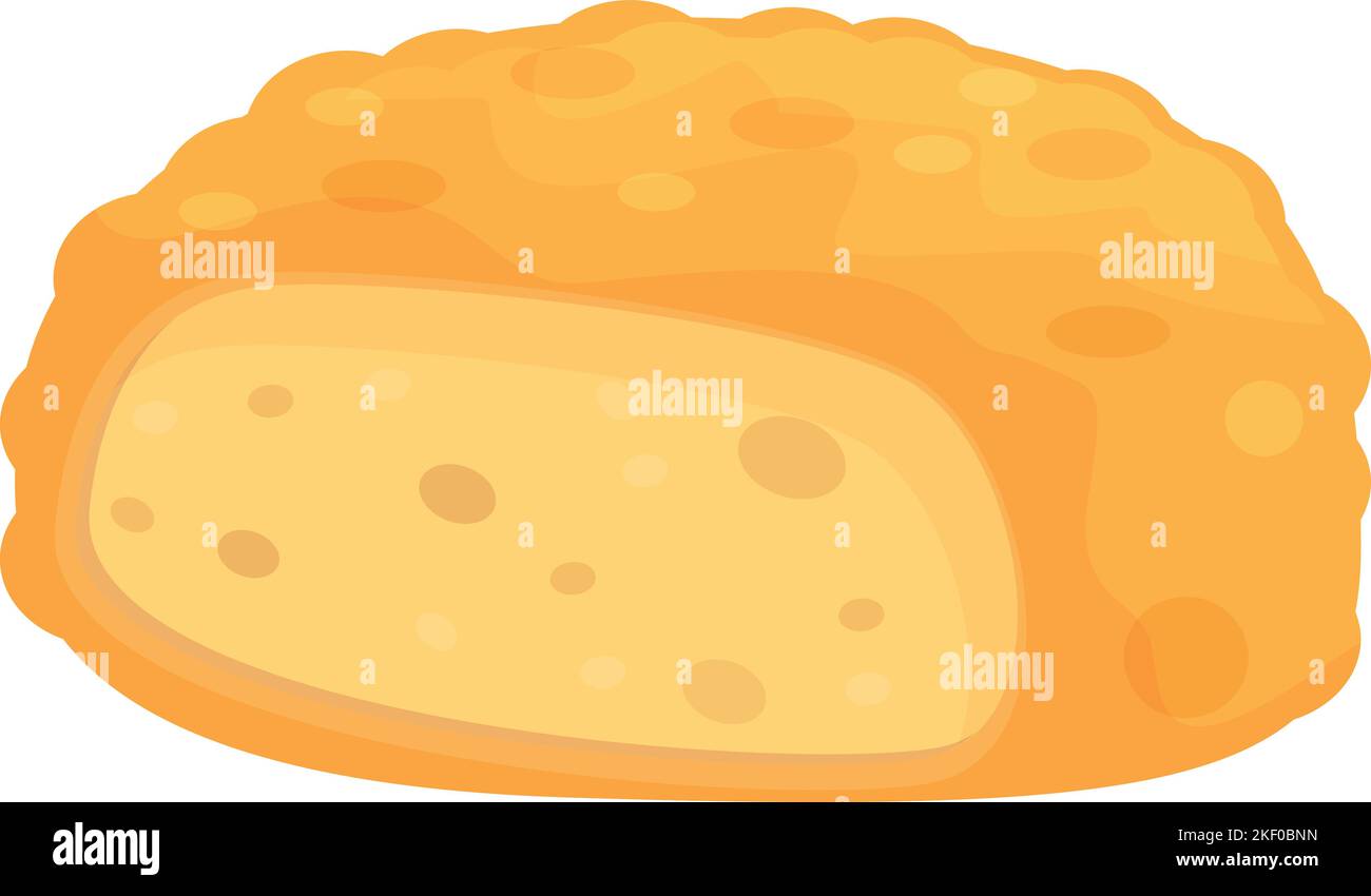 Deep gourmet icon cartoon vector. Cooking ball. Cheese croquette Stock ...