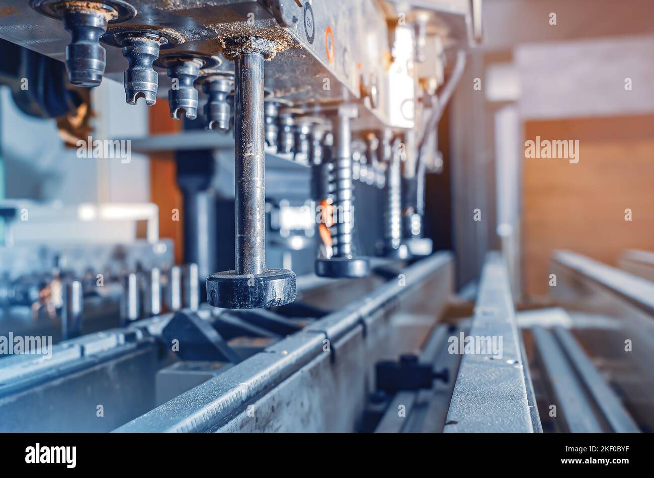 milling press drilling a copper plate. A fast shutter was used. Focus ...