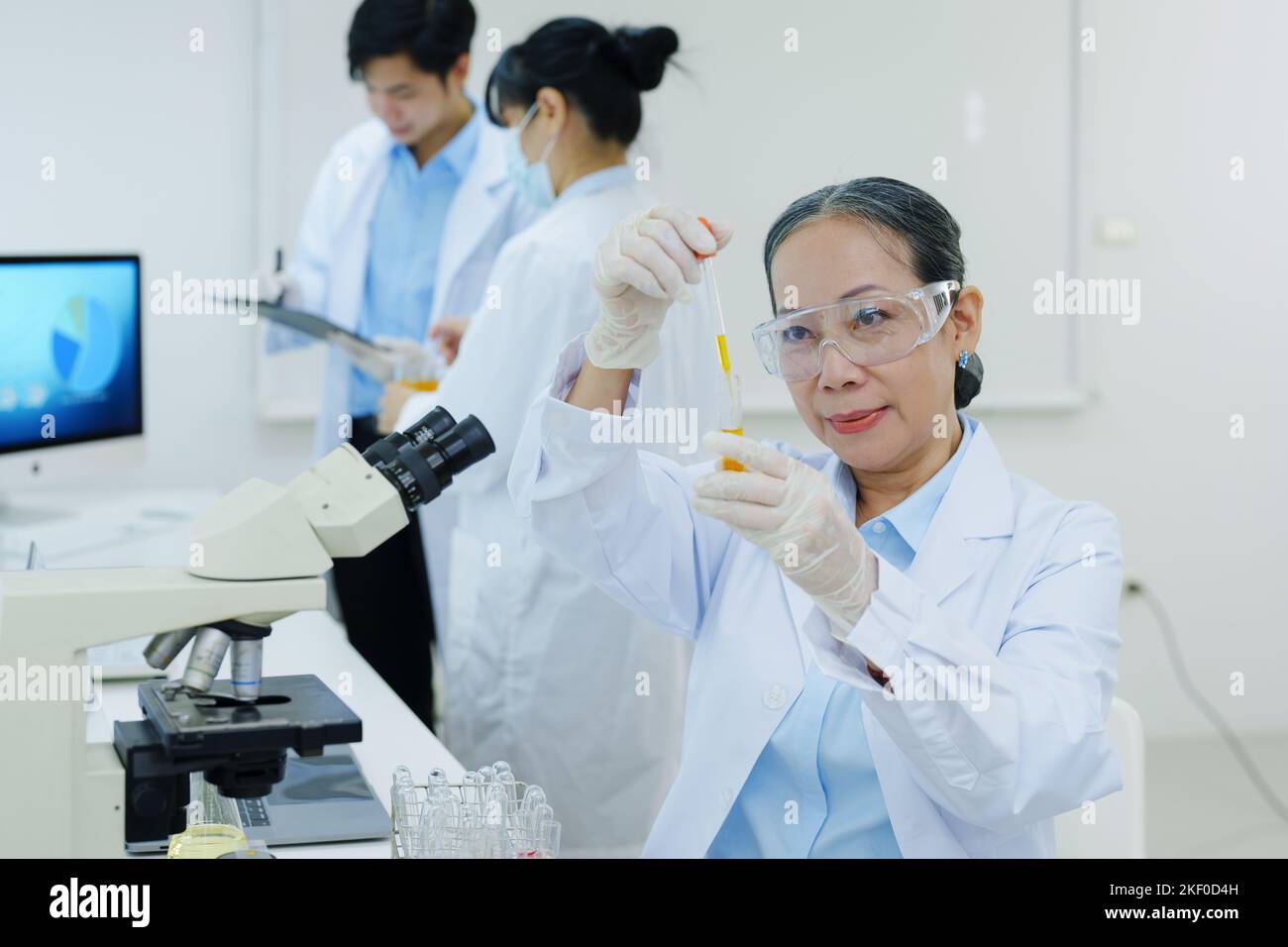 scientists analyze chemical samples Discuss technological innovations ...