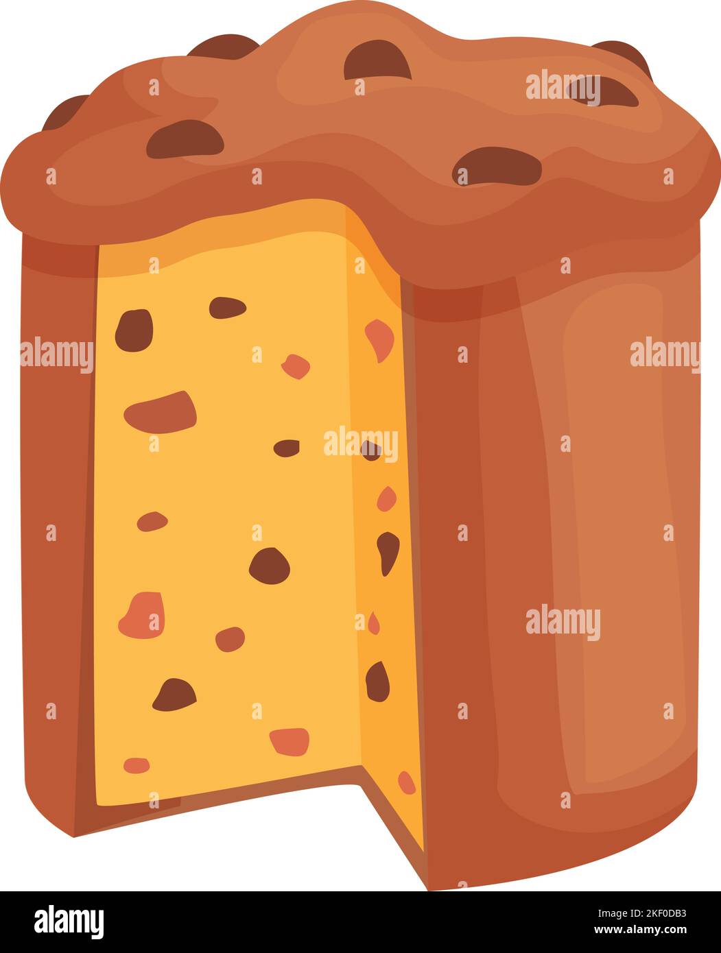 Hand panettone icon cartoon vector. Cake bread. Food idea Stock Vector ...