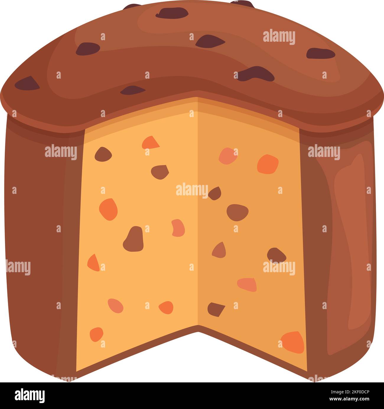 Bread panettone icon cartoon vector. Italian cake. Cream food Stock ...