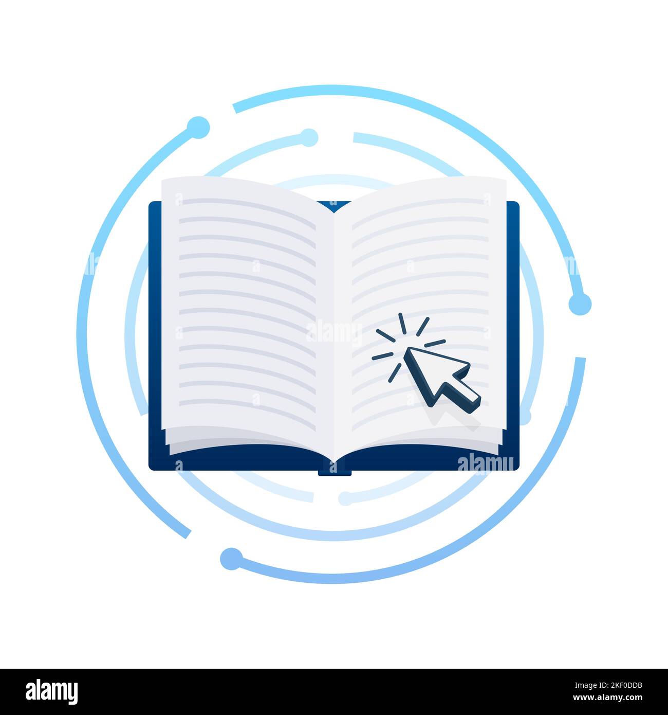 Internet education. Book icon. E-learning resources. Vector stock illustration Stock Vector ...
