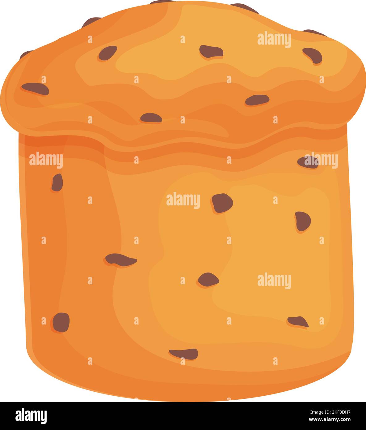 Baked panettone icon cartoon vector. Italian cake. Bakery cream Stock ...