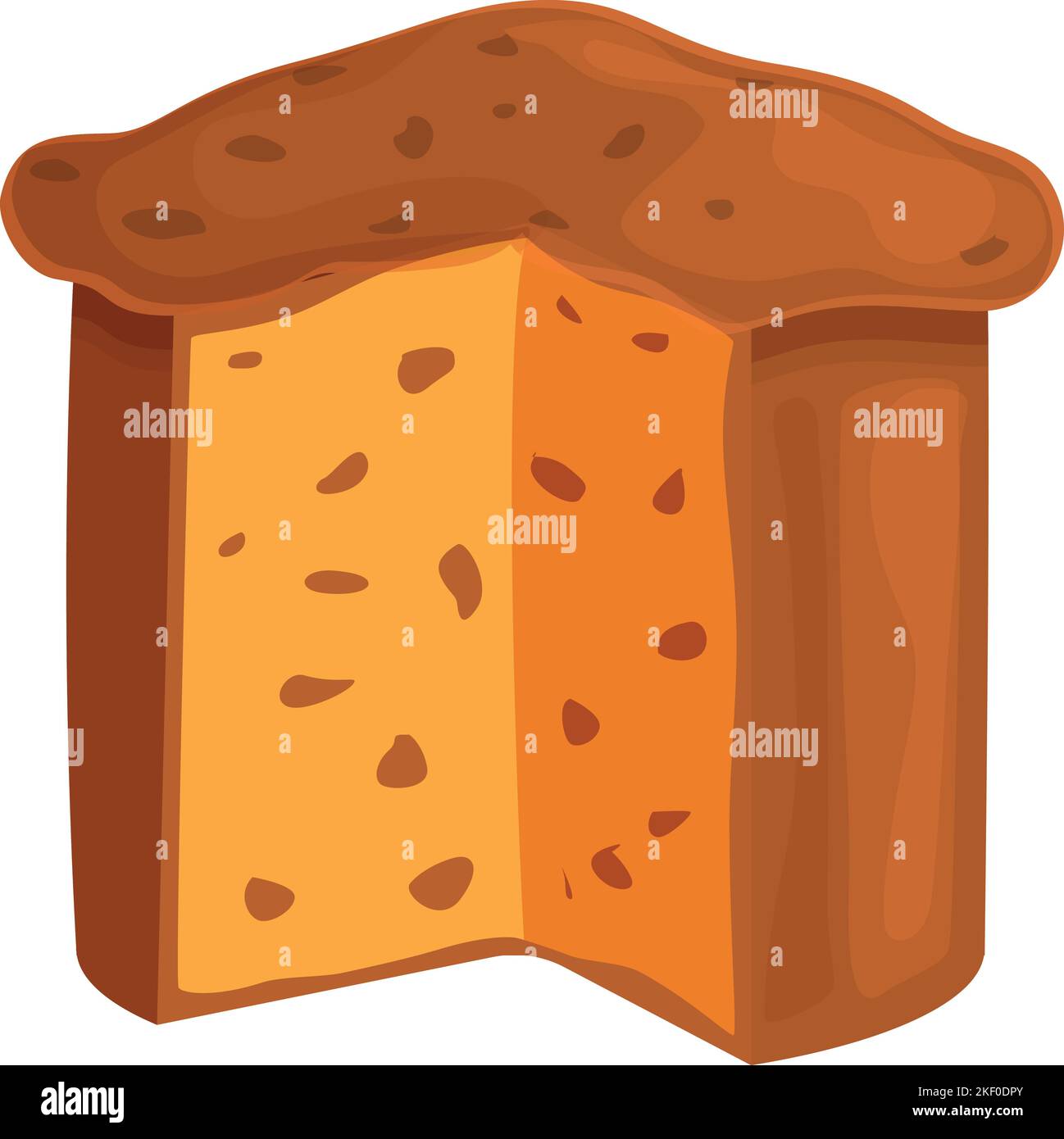 Christmas panettone icon cartoon vector. Sweet food. Bread italian ...