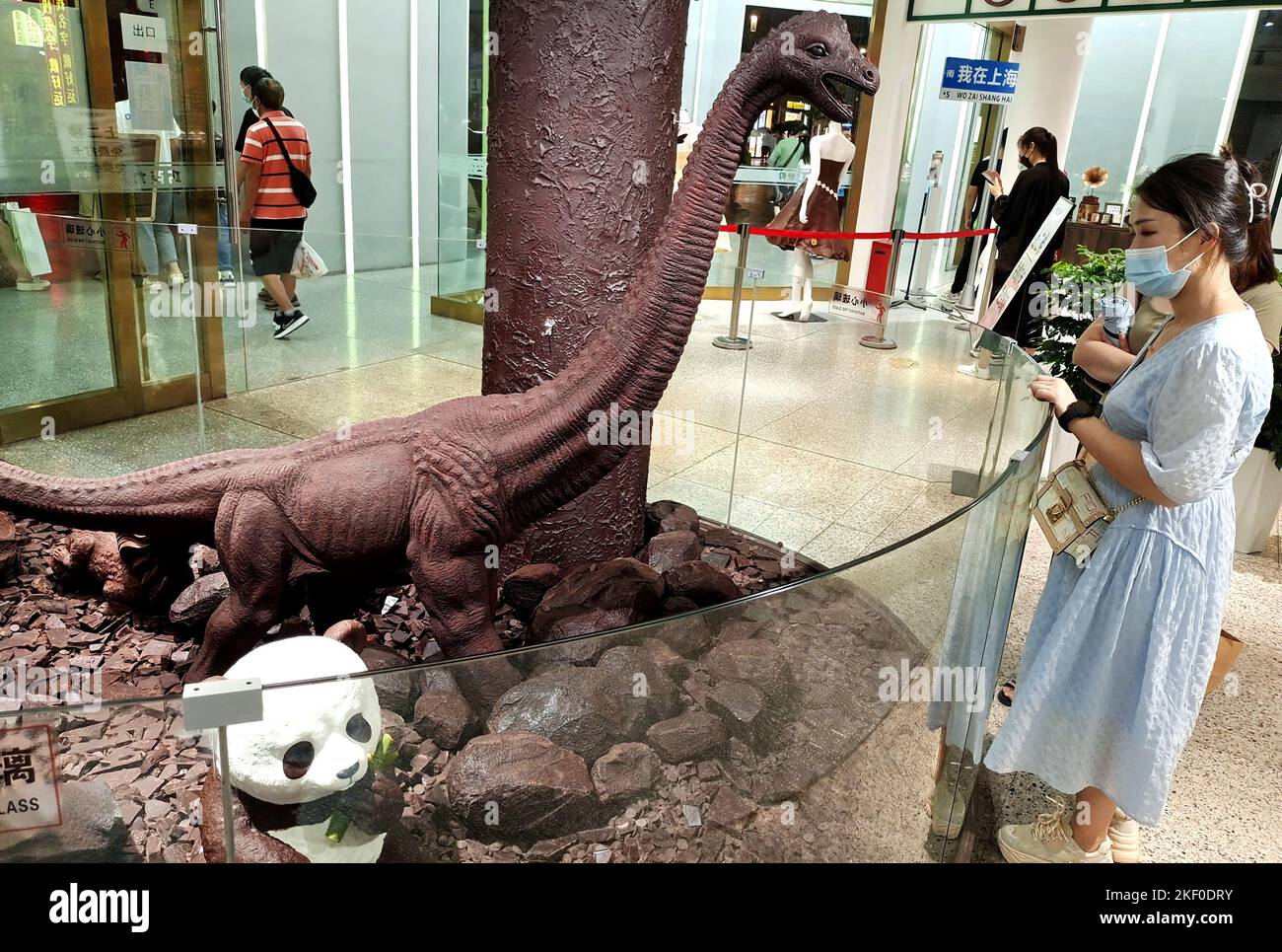 The "Chocolate World" including many edible chocolate products such as "Along the River During ...