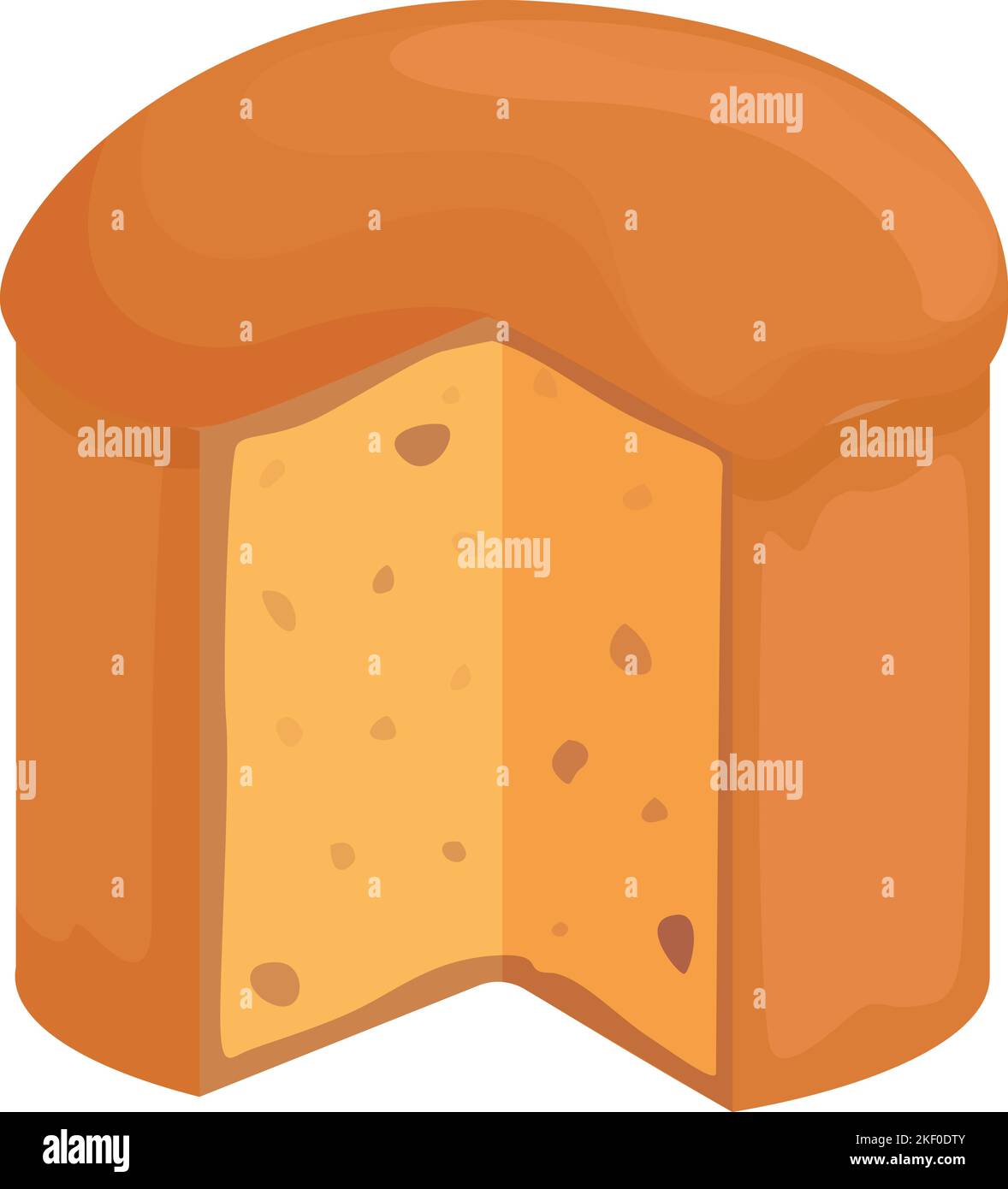 Panettone idea cake icon cartoon vector. Italian bread. Food chocolate ...