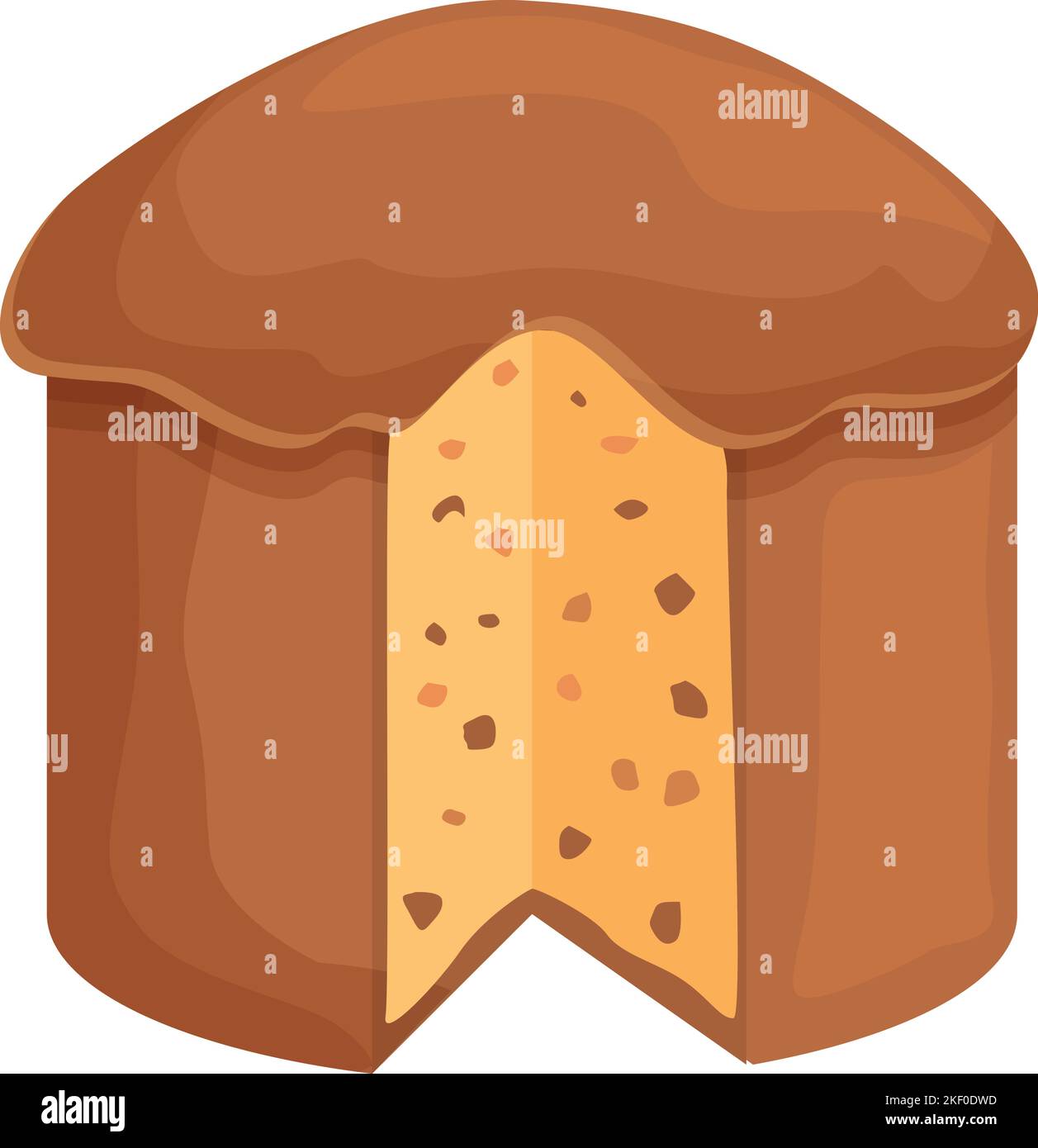 Easter panettone icon cartoon vector. Italian cake. Bread sweet Stock ...