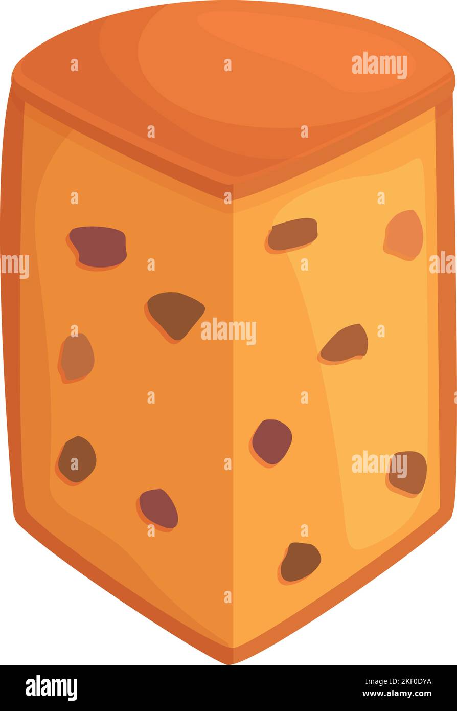 Fruitcake icon cartoon vector. Panettone cake. Sweet food Stock Vector ...