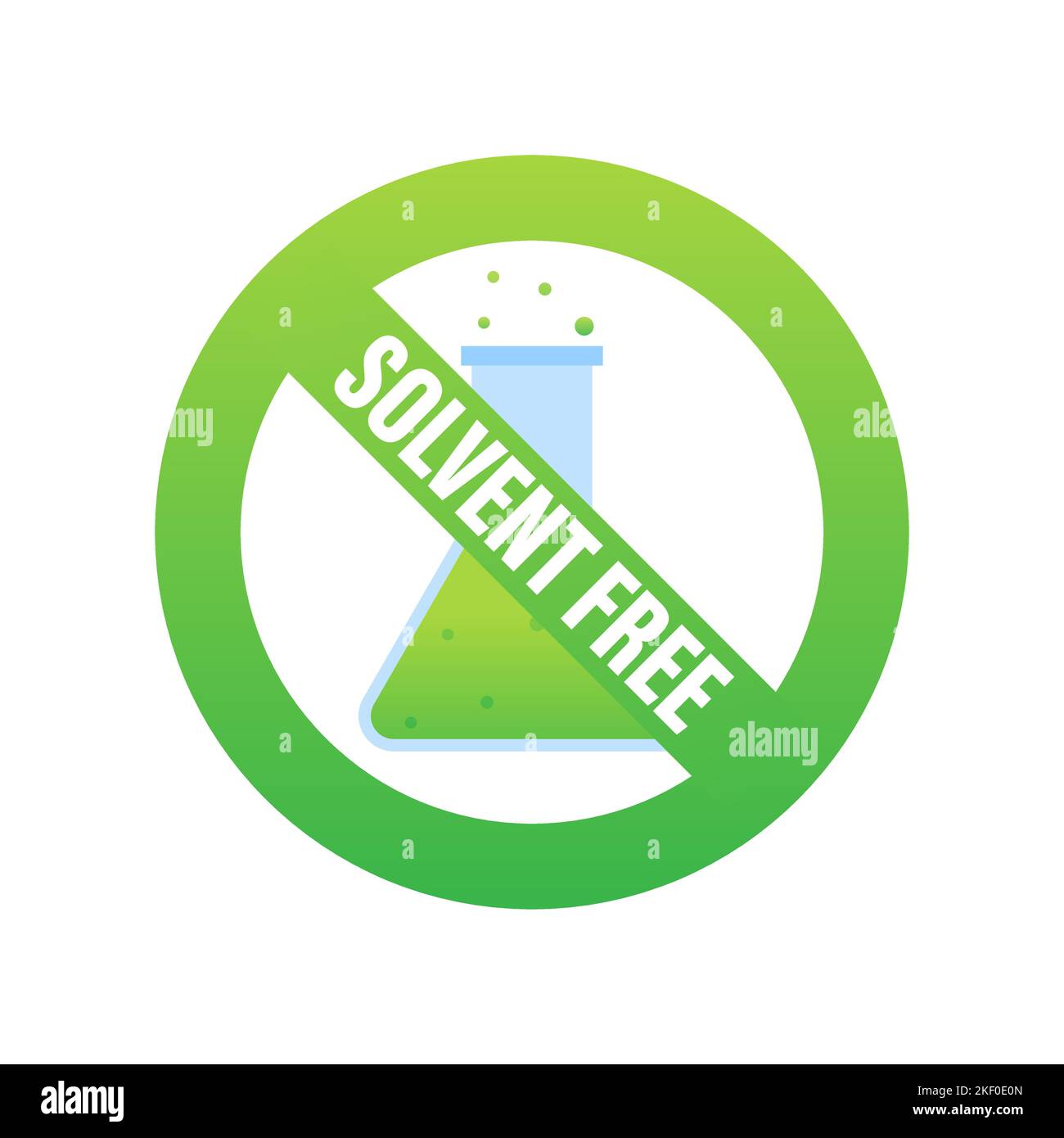 Solvent free product sign, label. Vector stock illustration Stock ...