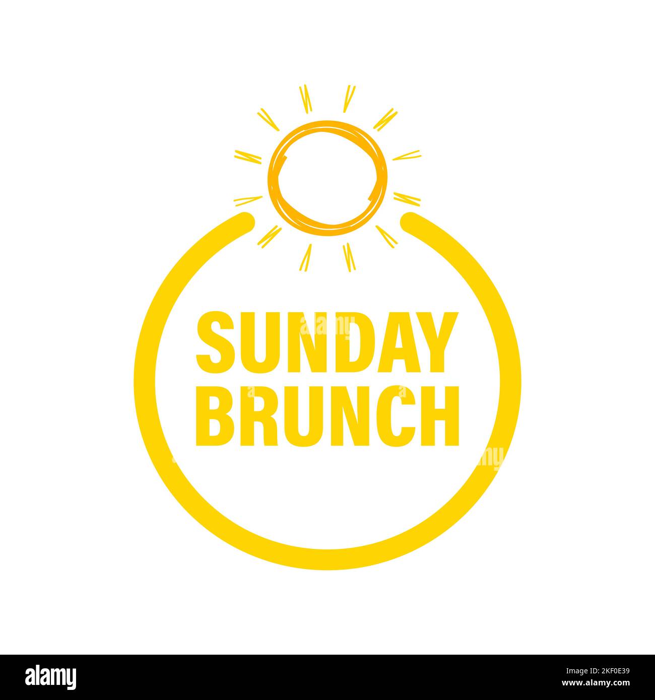 Sunday brunch sign, label. Vector stock illustration Stock Vector Image ...