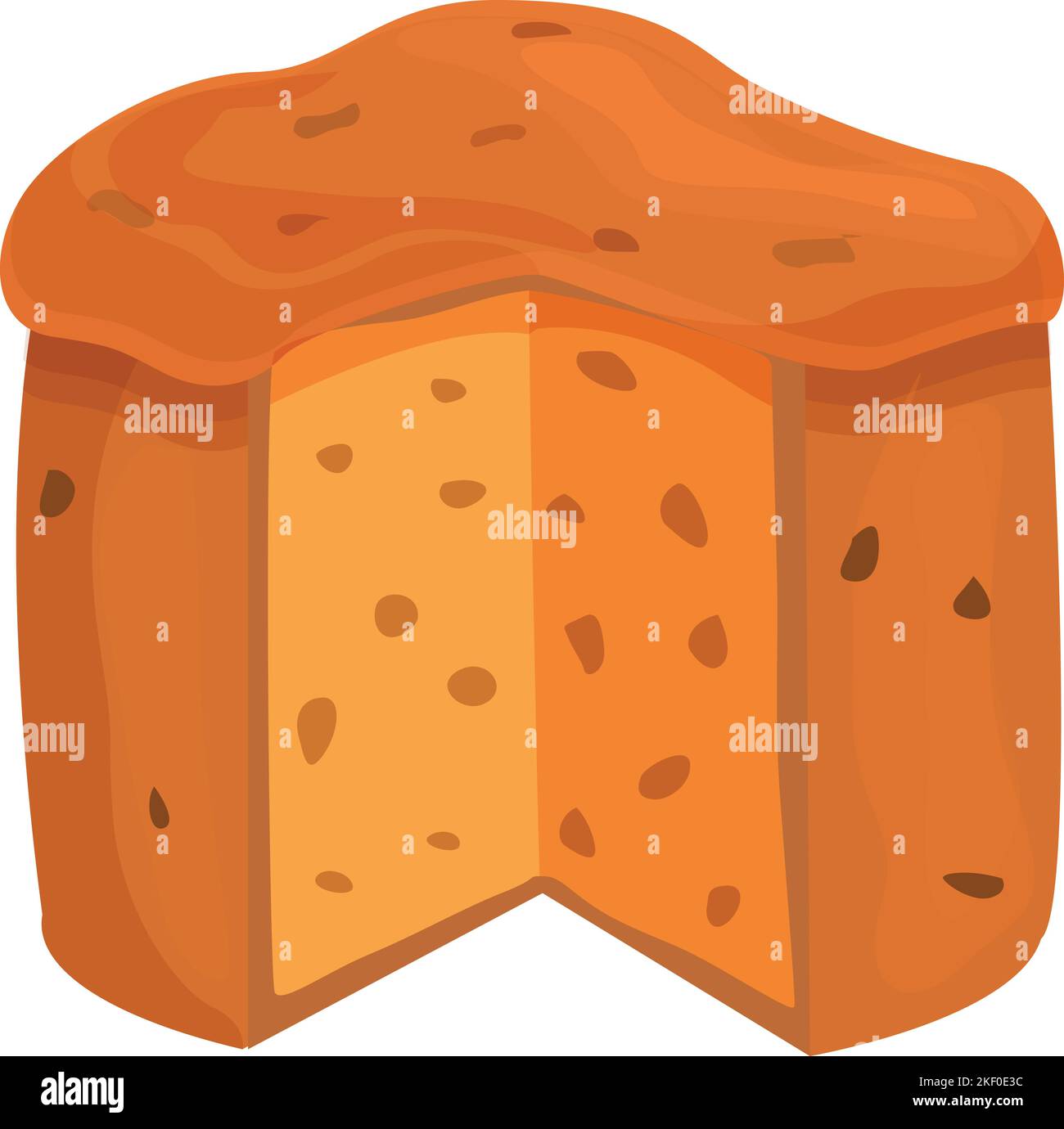 Cream panettone icon cartoon vector. Italian cake. Food idea Stock ...