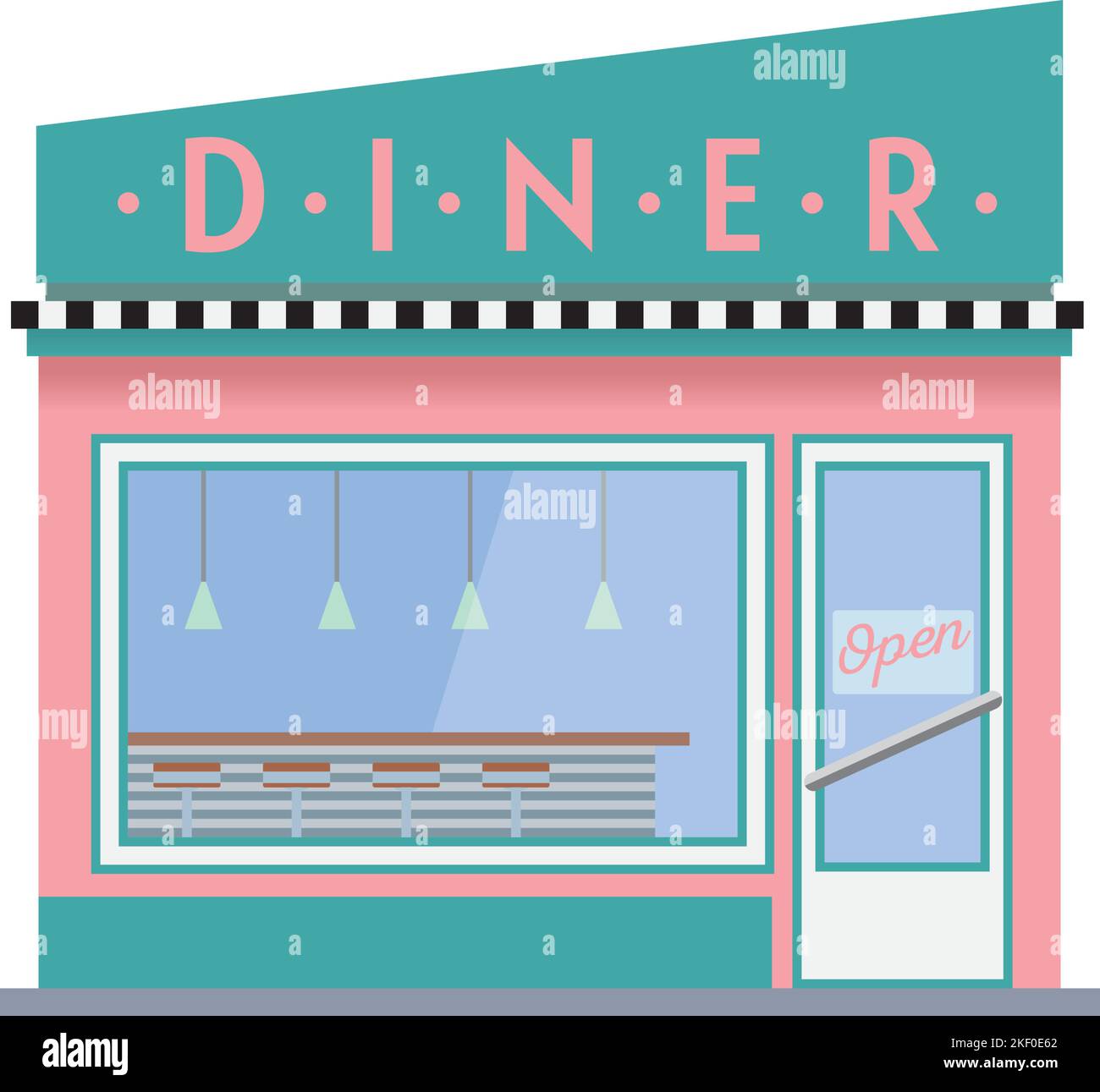 American diner sign Stock Vector Images - Alamy