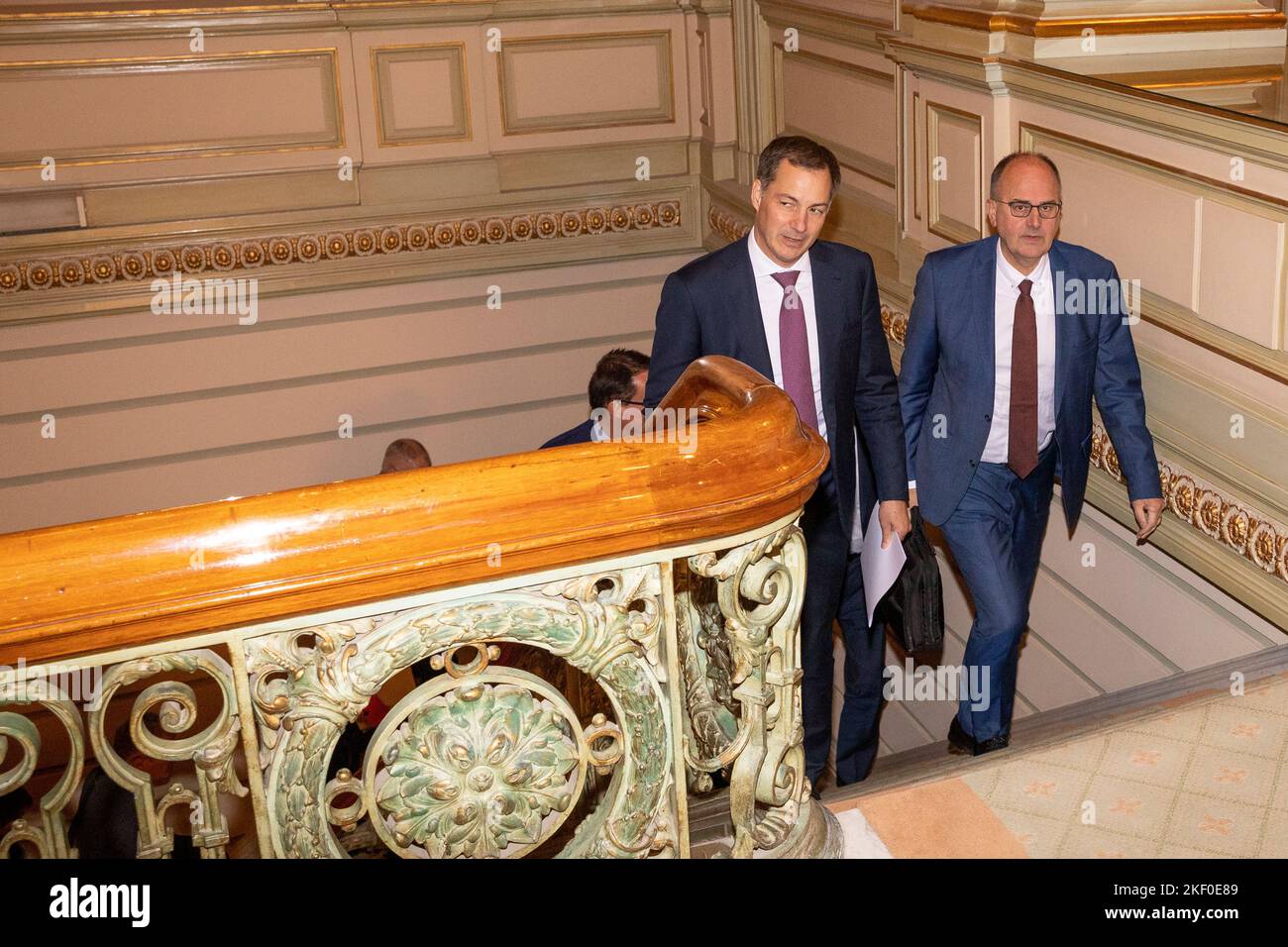 Prime Minister Alexander De Croo and FEB-VBO president Bart De Smet ...
