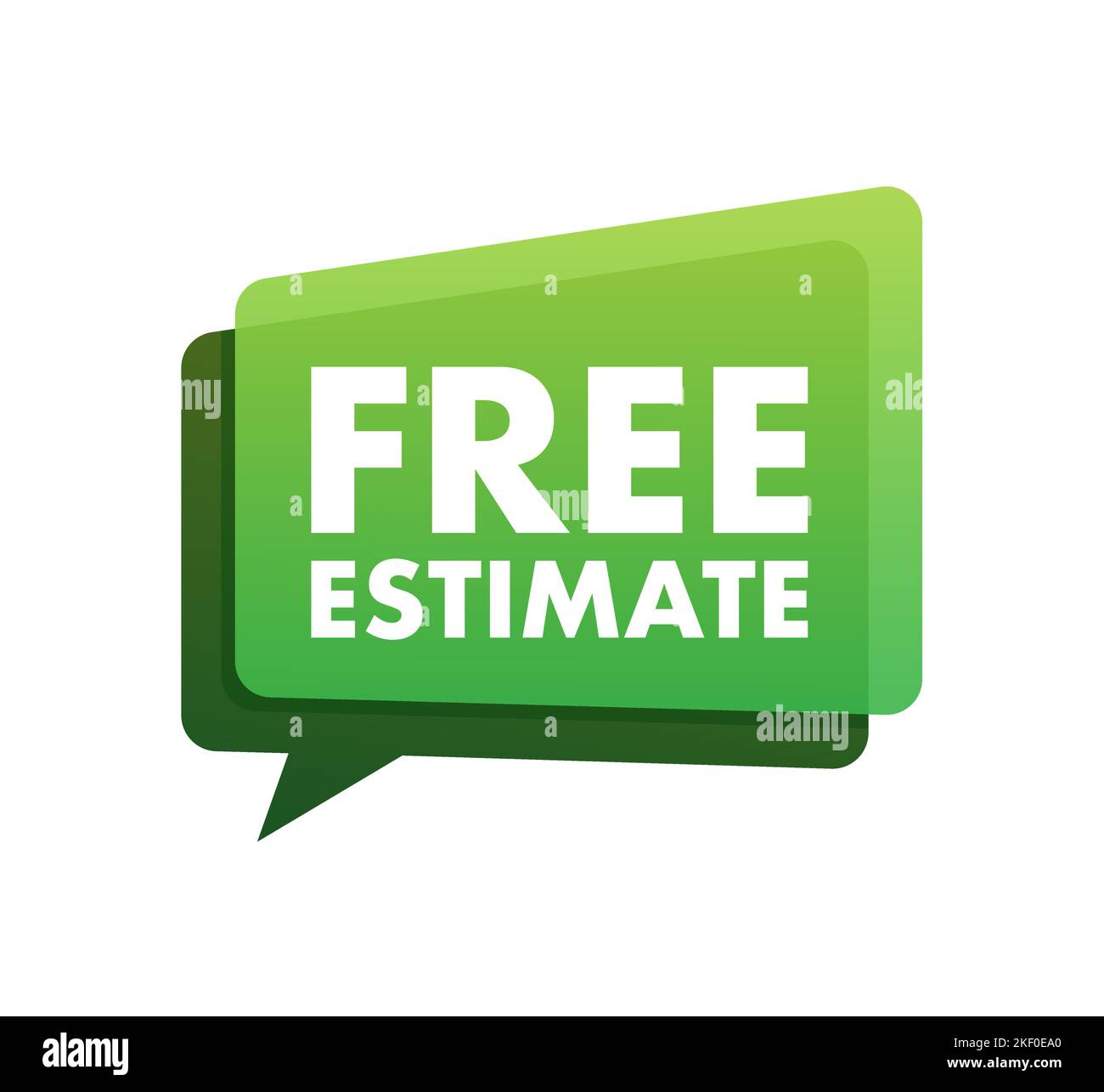 Free estimates. sign, label. Vector stock illustration Stock Vector ...