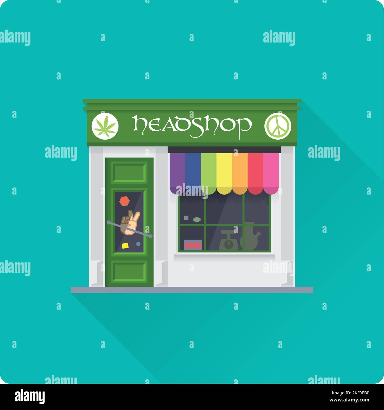 Head shop facade Stock Vector Images - Alamy