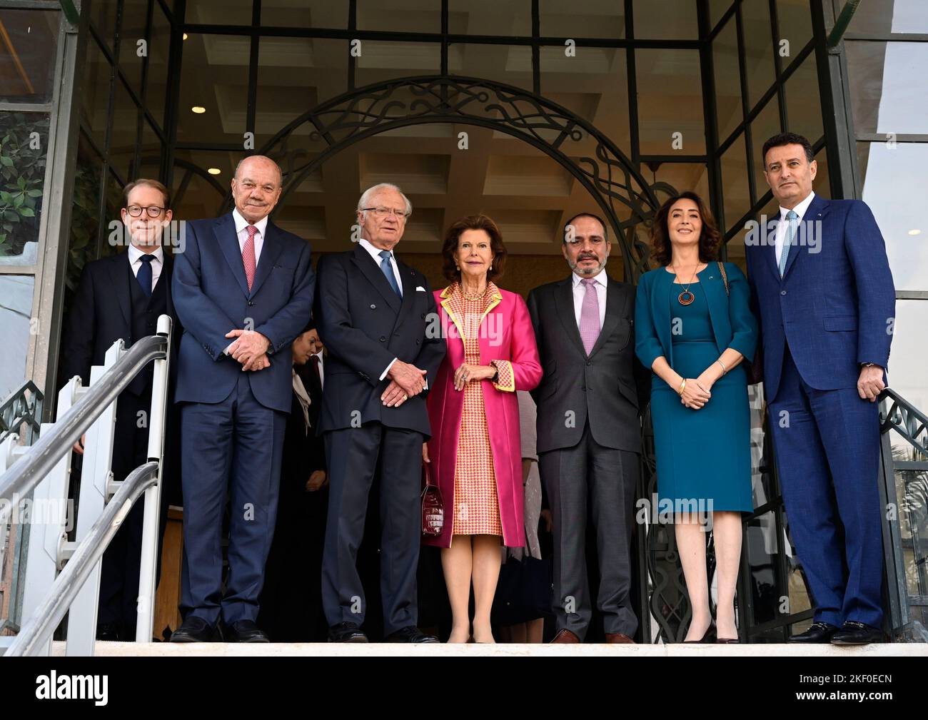 Sweden's Foreign Minister Tobias Billstrom, Faisal Al-Fayez, President ...