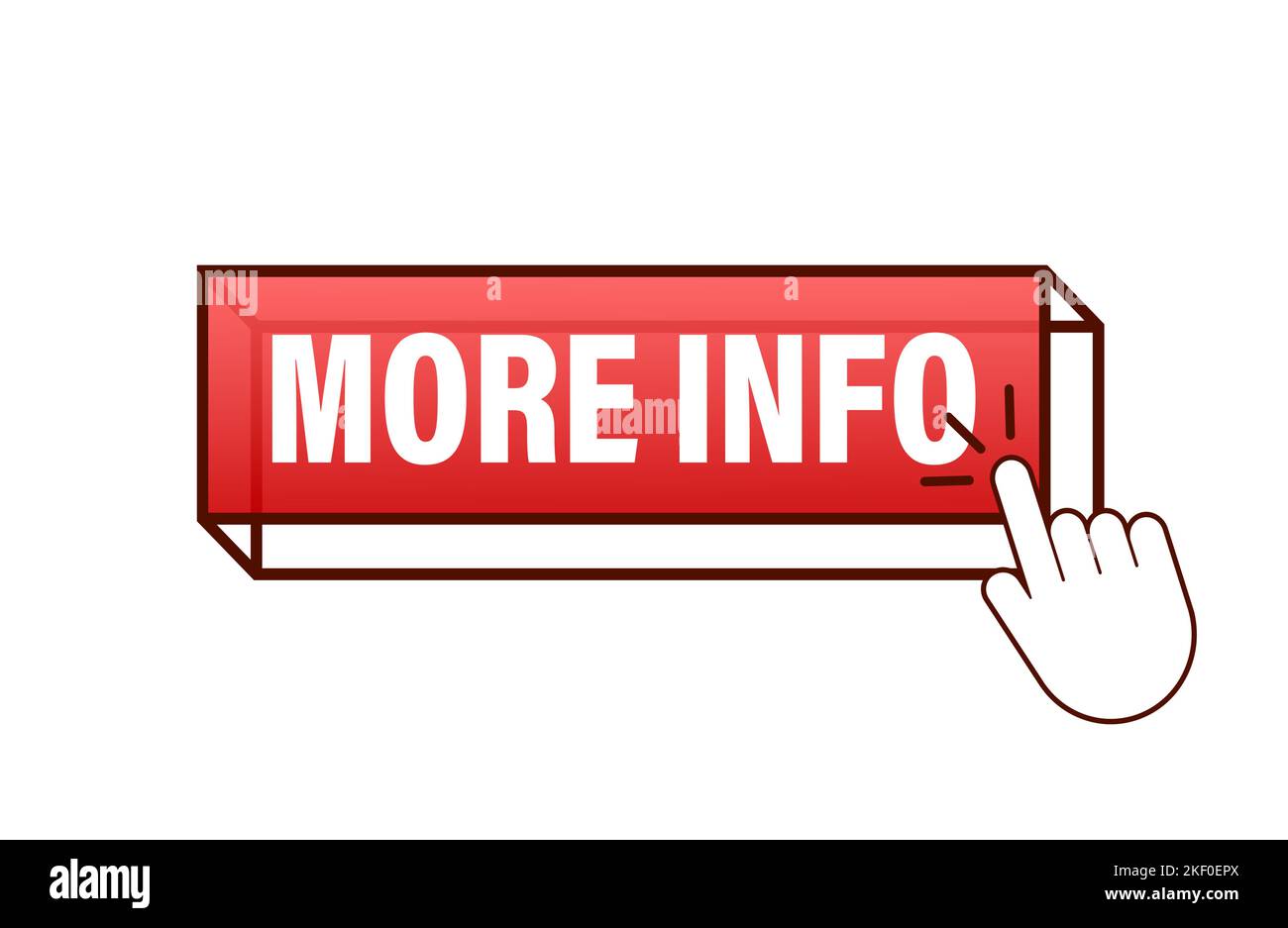 More Info Button with Cursor. Vector stock illustration Stock Vector ...