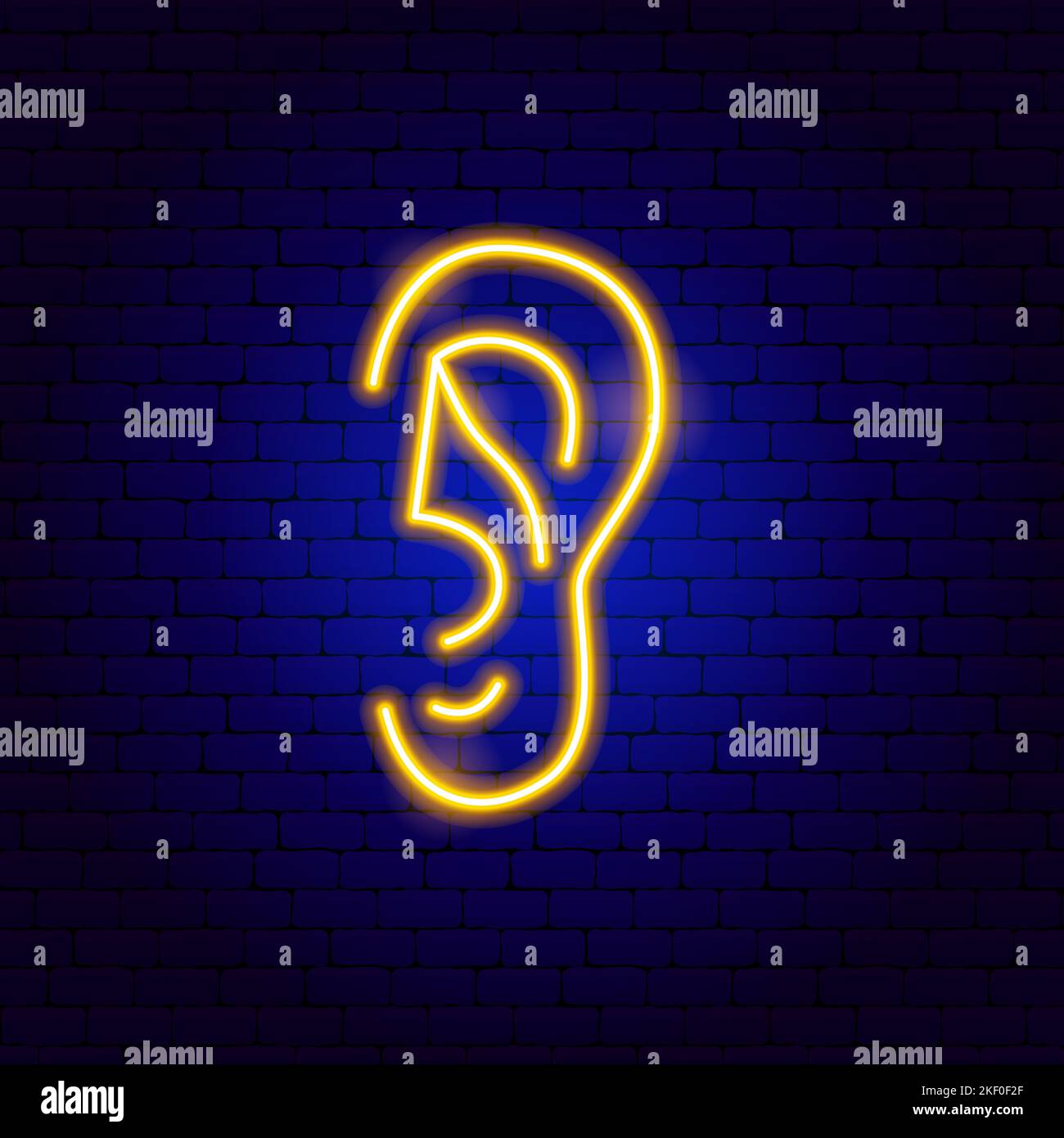 Ear Neon Sign Stock Vector Image & Art - Alamy
