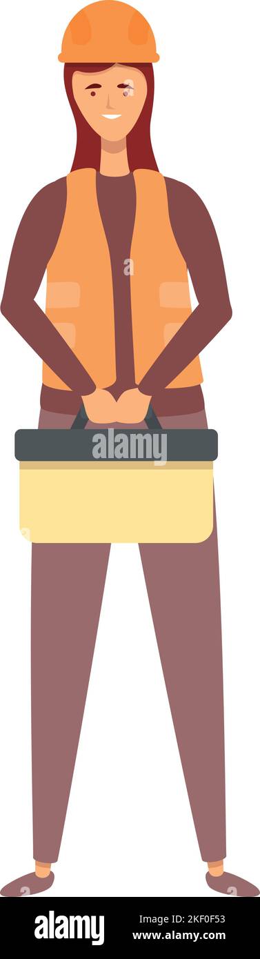 Engineer icon cartoon vector. Woman worker. Business work Stock Vector ...