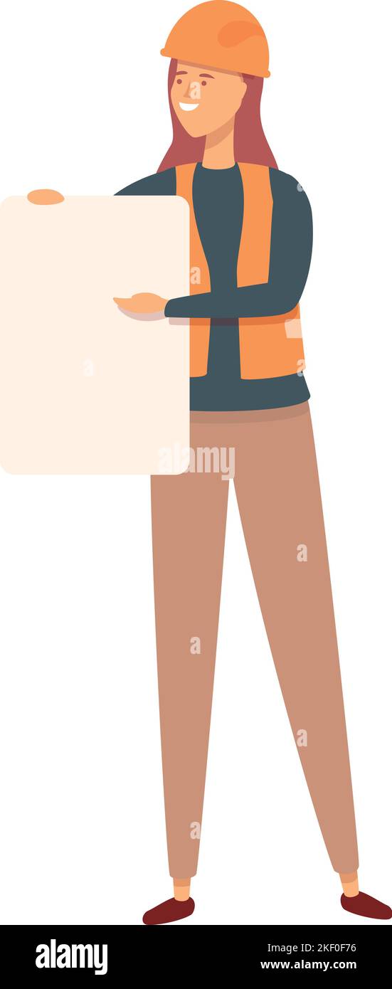 Work plan icon cartoon vector. Female business. Teamwork adult Stock ...