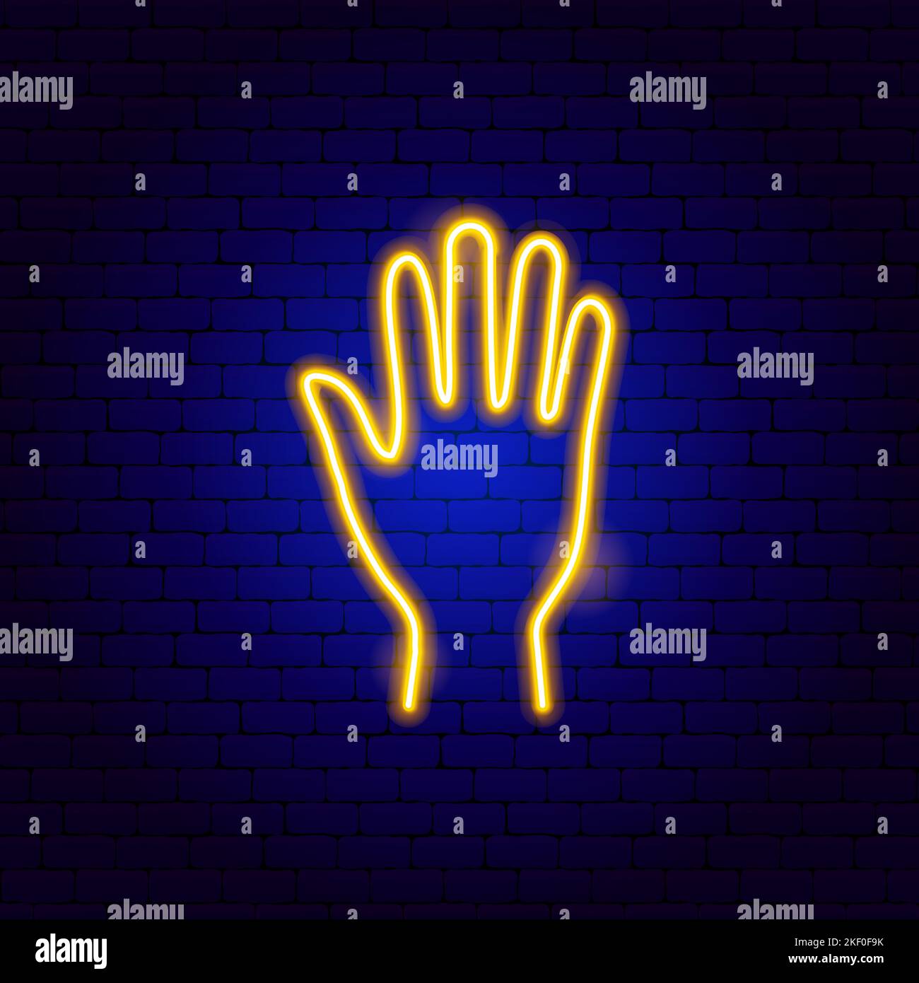 Hand Neon Sign Stock Vector Image & Art - Alamy