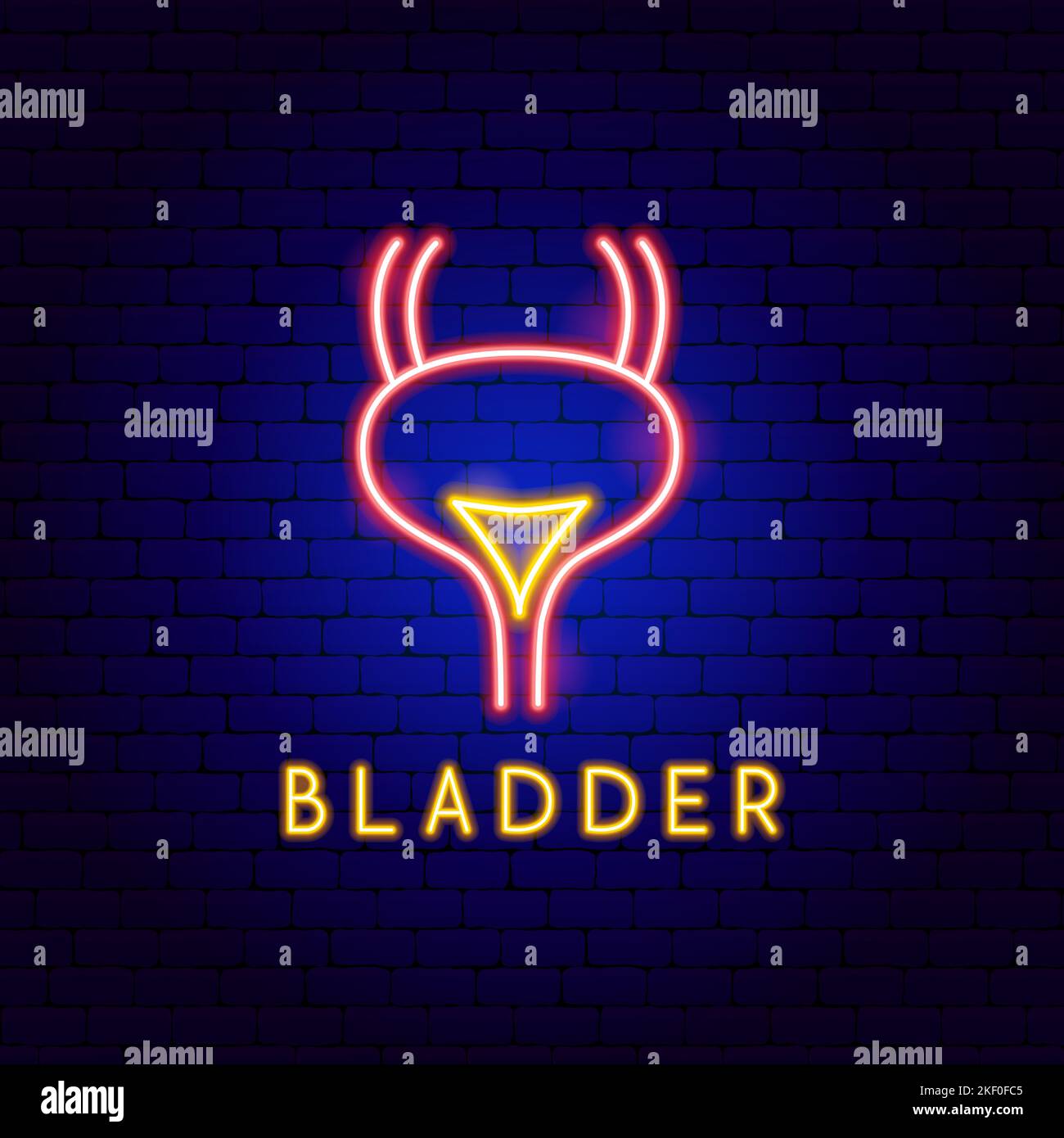 Bladder Neon Label Stock Vector Image & Art - Alamy