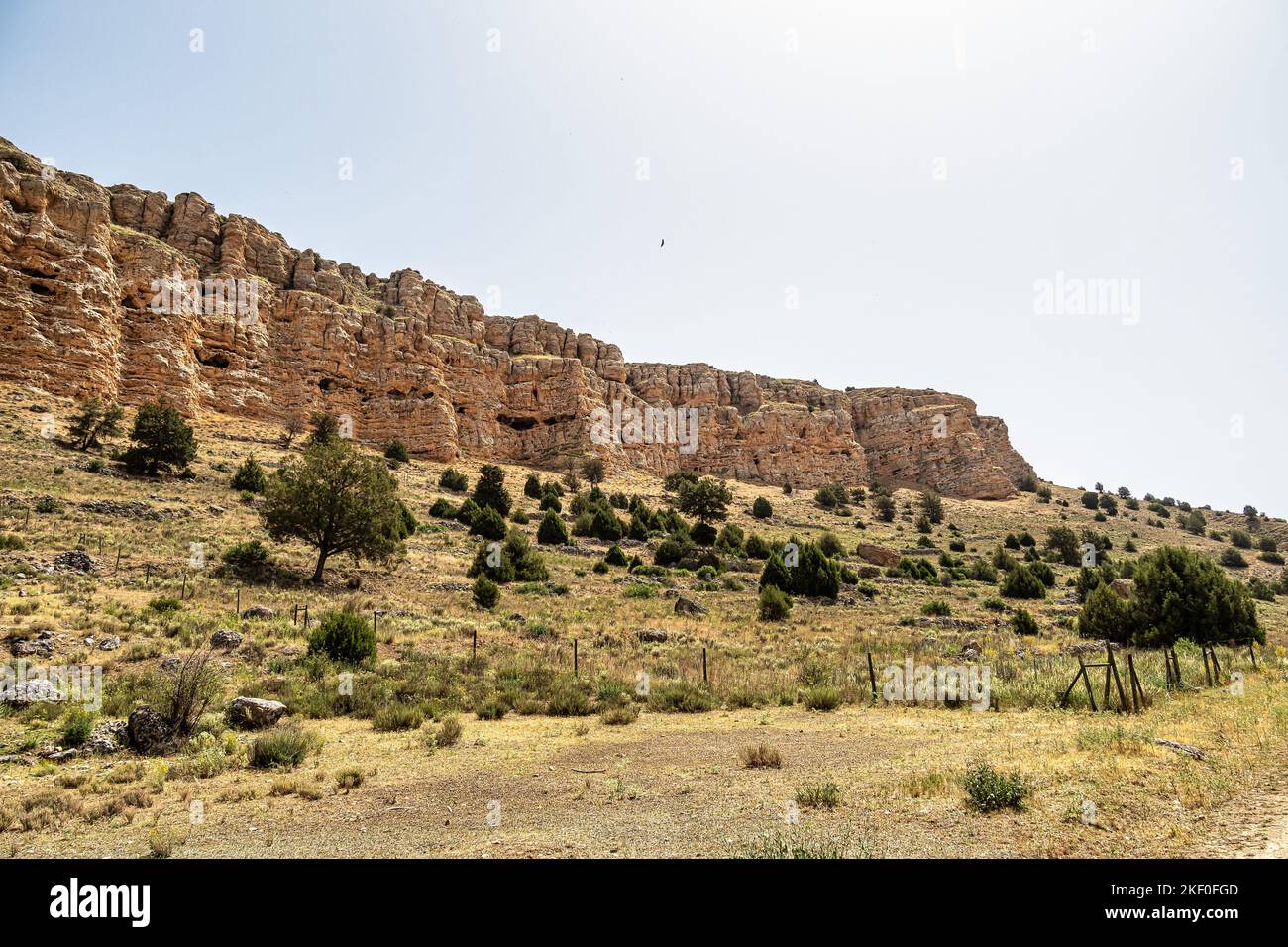 Hiking at Hoces gorges del Rio Riaza Natural Reserve near Segovia in ...