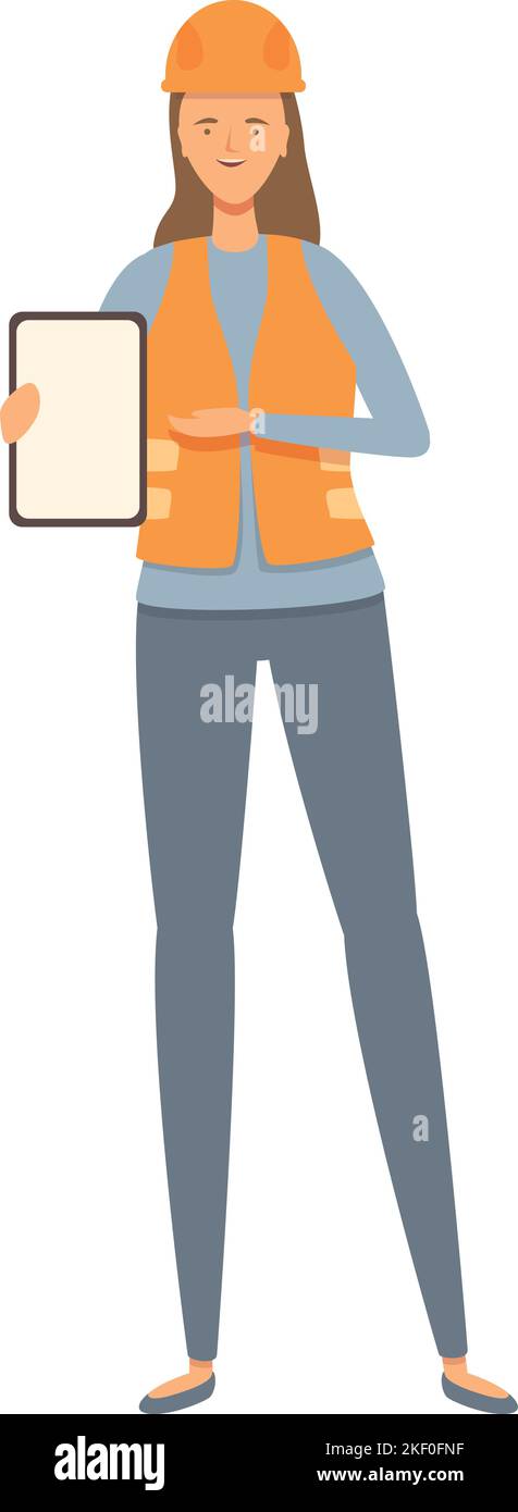 Take engineer plan icon cartoon vector. Woman work. Job tool Stock ...