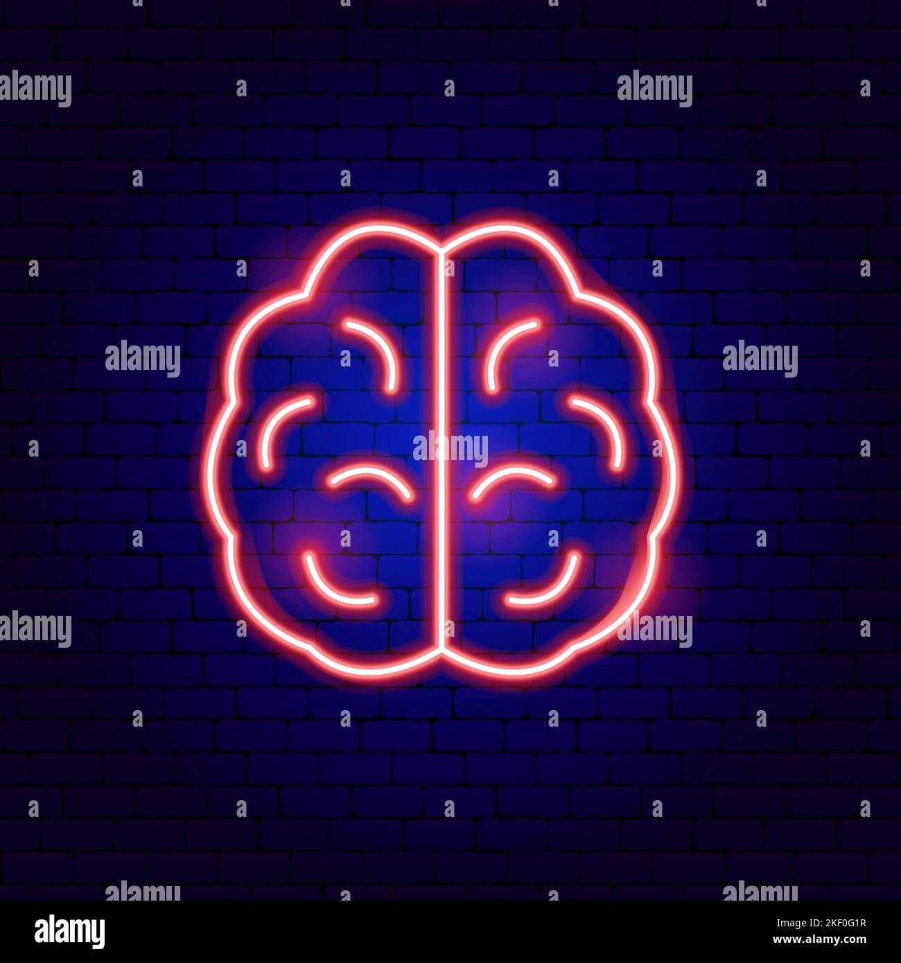 Brain Structure Neon Sign Stock Vector Image & Art - Alamy