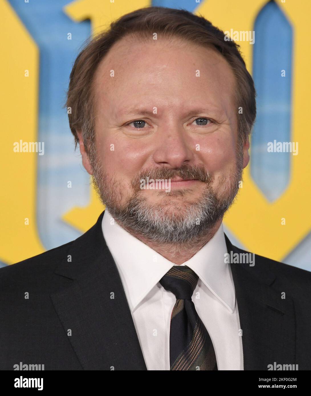 Rian Johnson arrives at the GLASS ONION: A KNIVES OUT MYSTERY Premiere ...