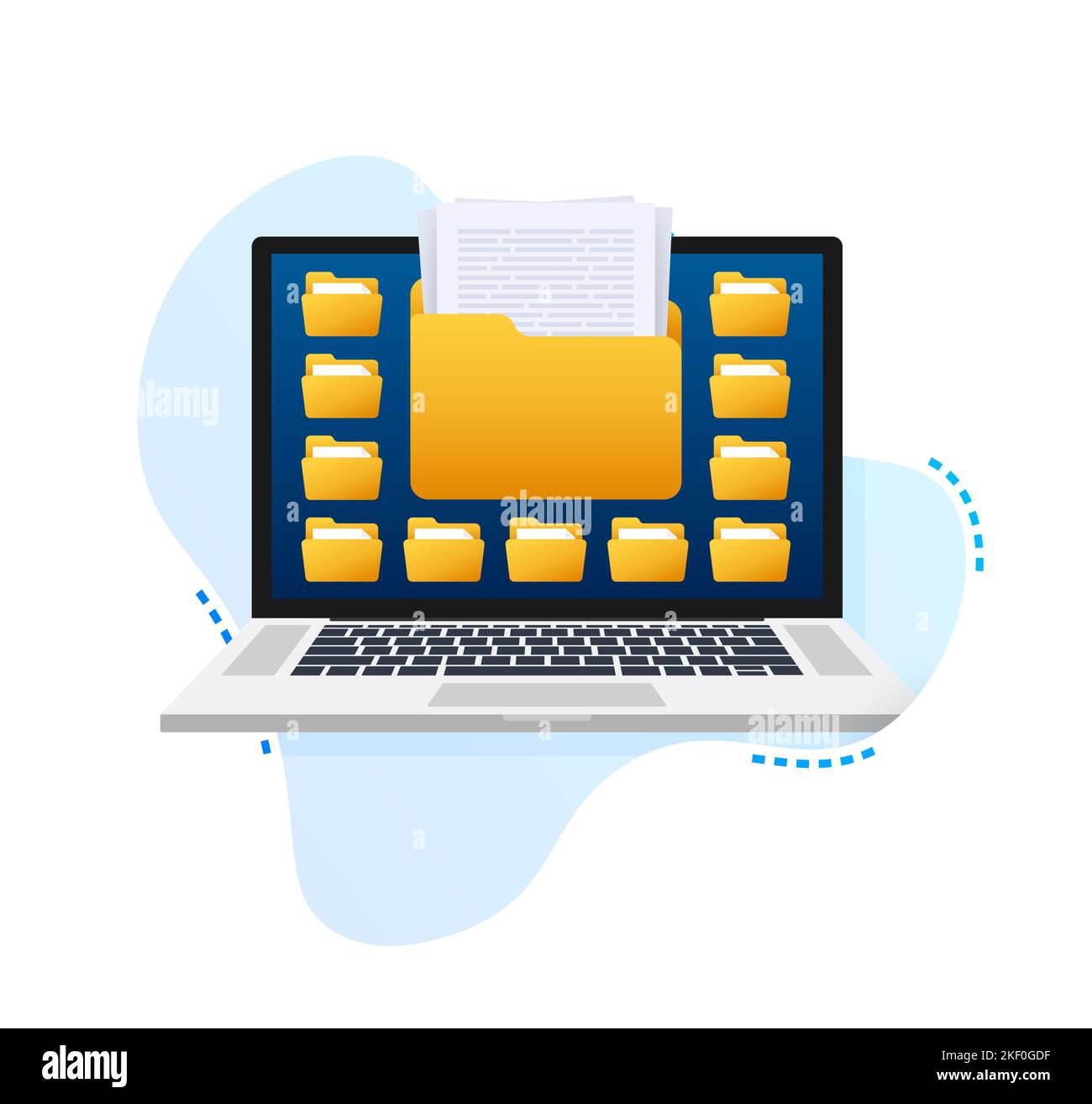 File organization. Archive Managing. Data filing. Vector stock illustration Stock Vector Image ...
