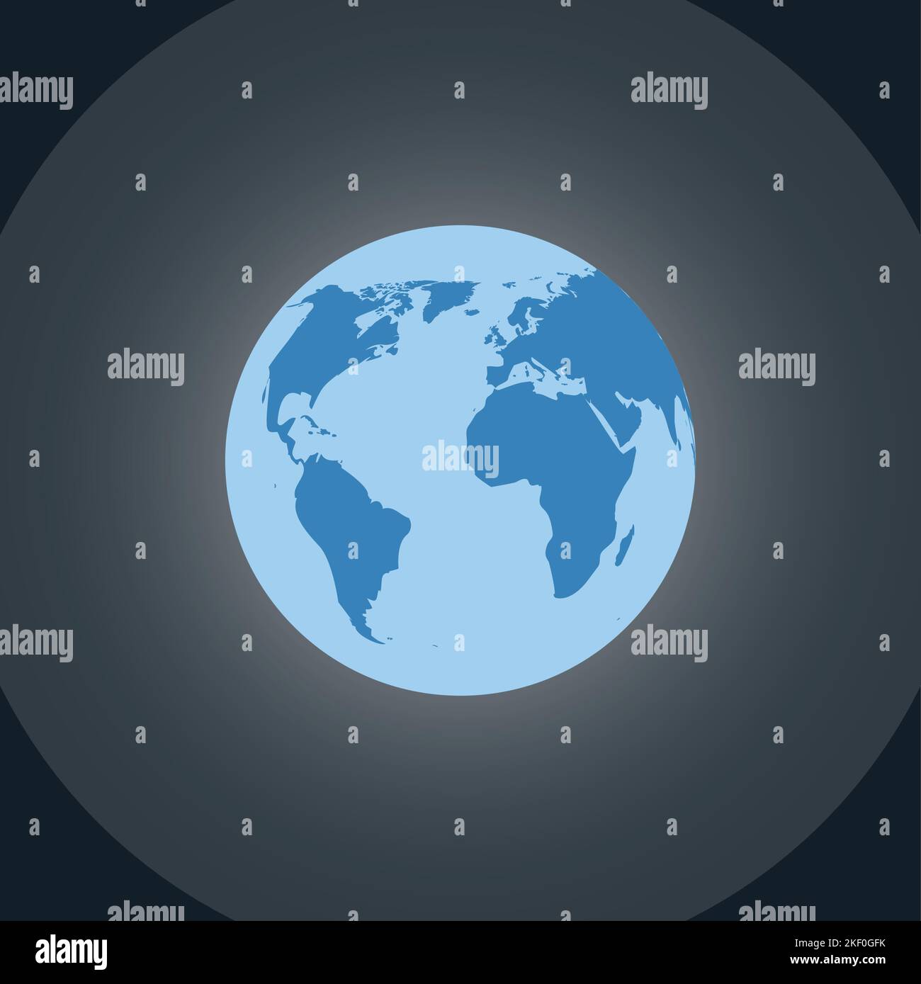 Planet earth in space on dark blue background Stock Vector Image & Art ...