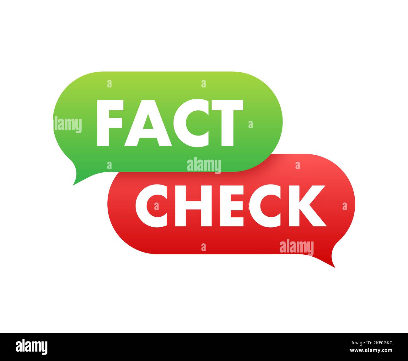 Fact check. Concept of thorough fact-checking or easy compare evidence ...