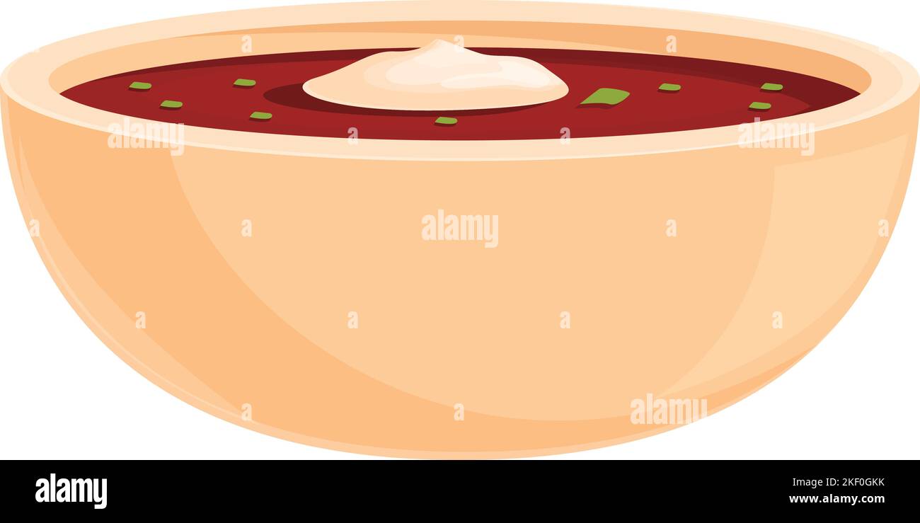 Polish red soup icon cartoon vector. Poland travel. Food warsaw Stock ...