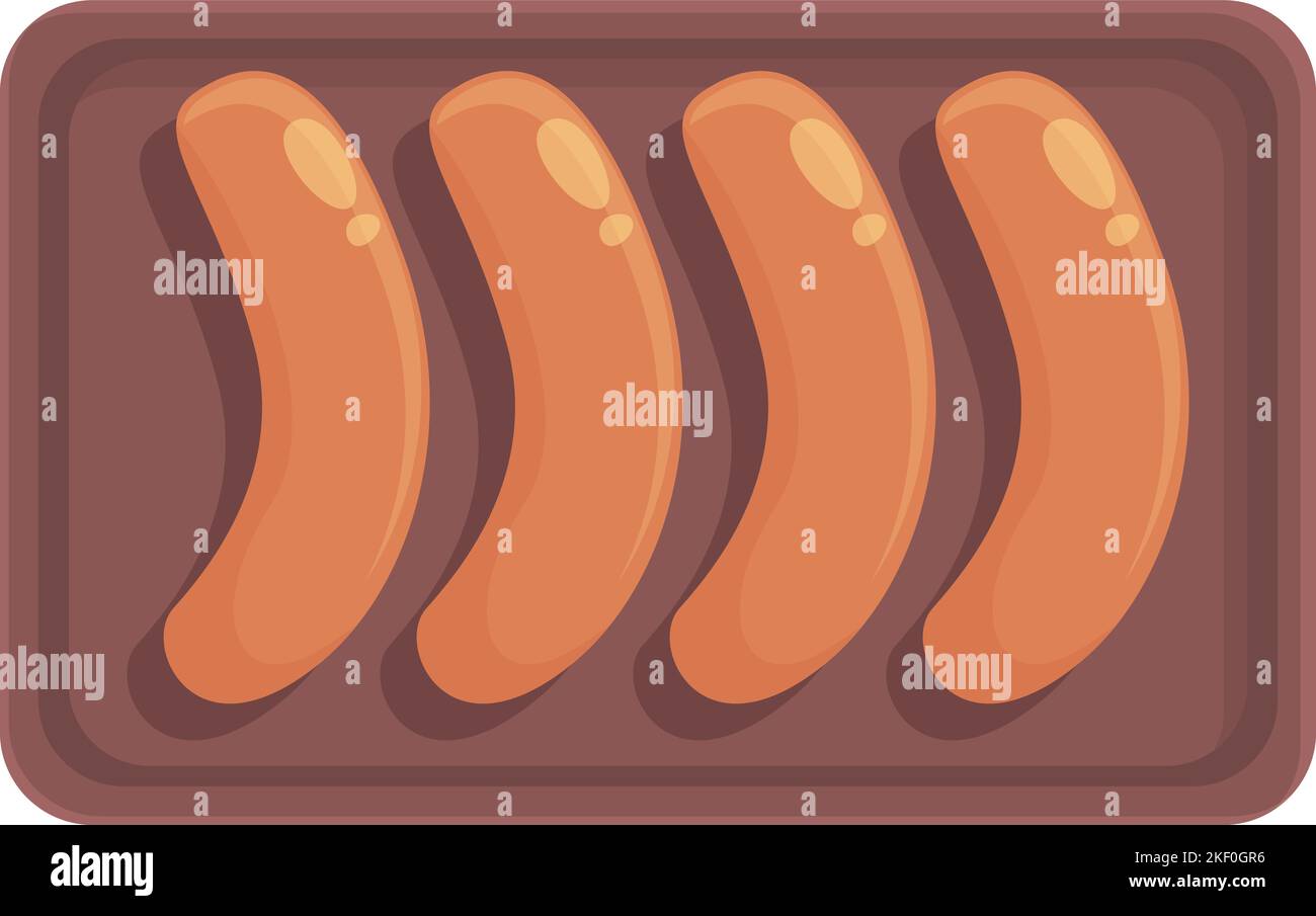 Polish sausage pack icon cartoon vector. Poland food. Culture country ...