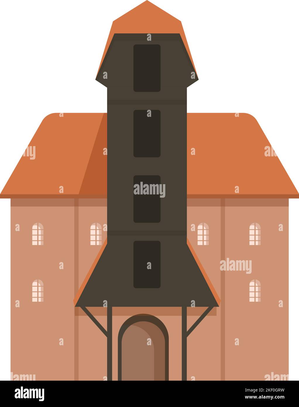 Old polish house icon cartoon vector. Poland travel. Art culture Stock ...