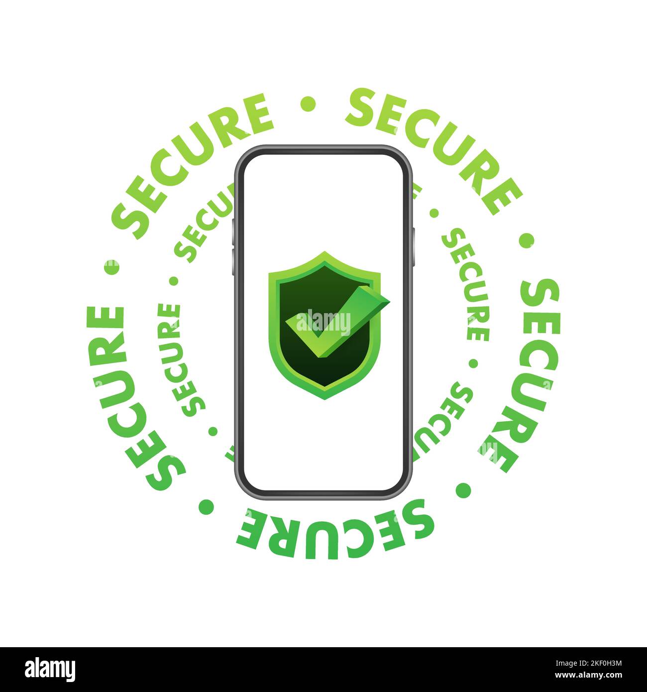 Data Protection on smartphone, privacy, and internet security. Vector ...