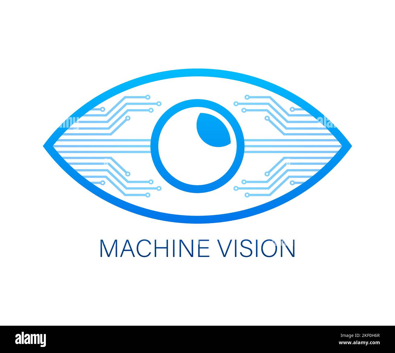 Machine Vision Sign Label Vector Stock Illustration Stock Vector