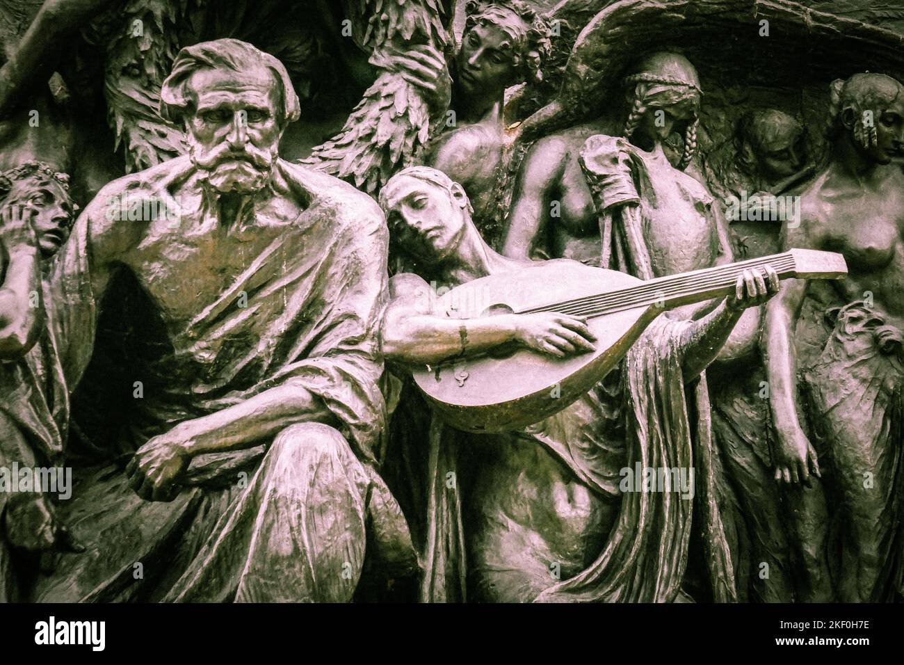 The altar of Giuseppe Verdi monument in Parma, commemorating his death ...