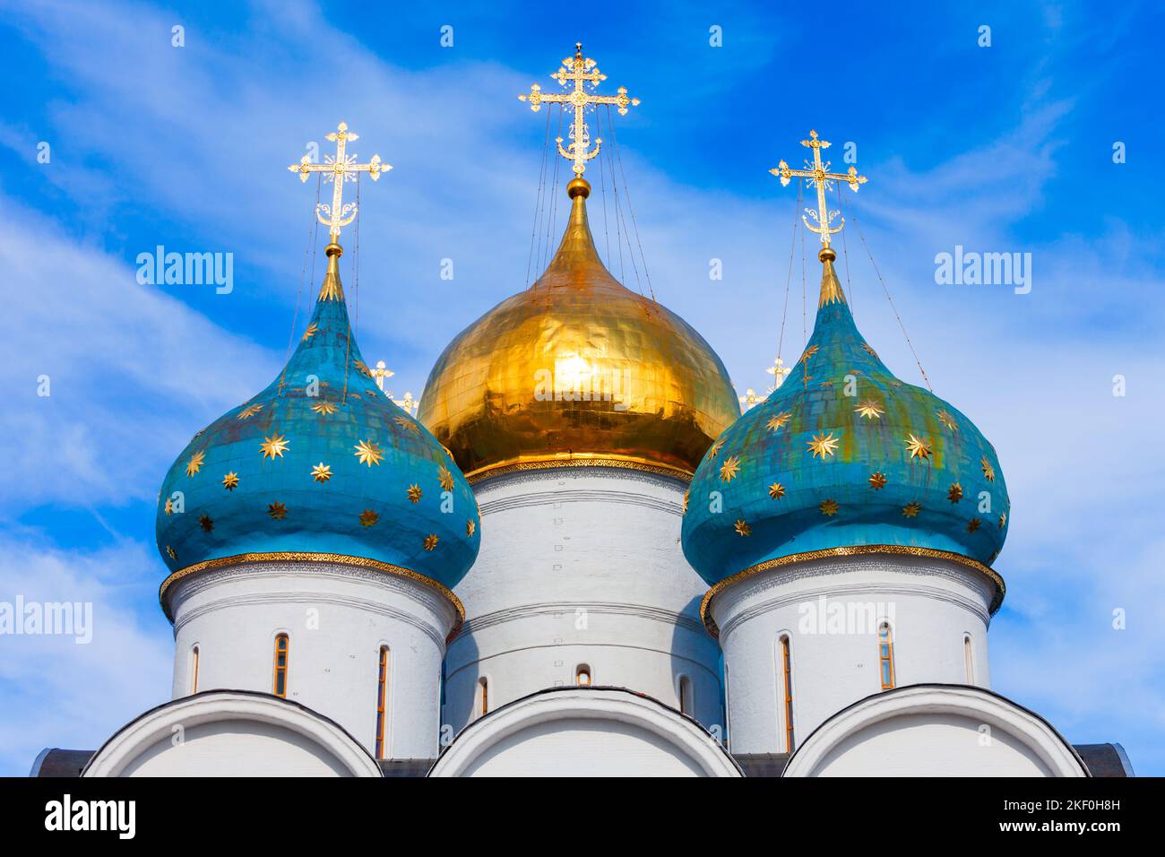 Trinity Lavra Monastery of St. Sergius in Sergiyev Posad city, Golden ...