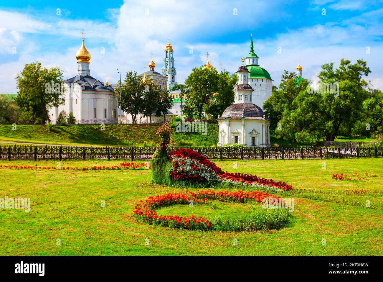 Trinity Lavra Monastery of St. Sergius in Sergiyev Posad city, Golden ...