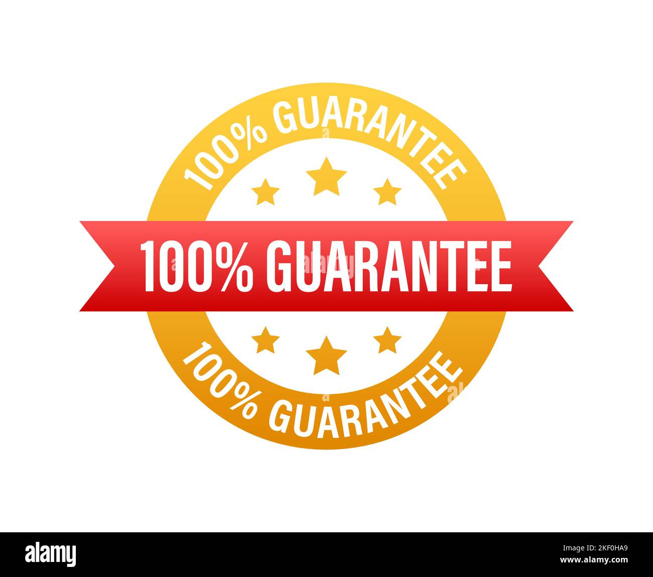 100 guarantee sign, label. Guaranteed tags. Vector stock illustration ...